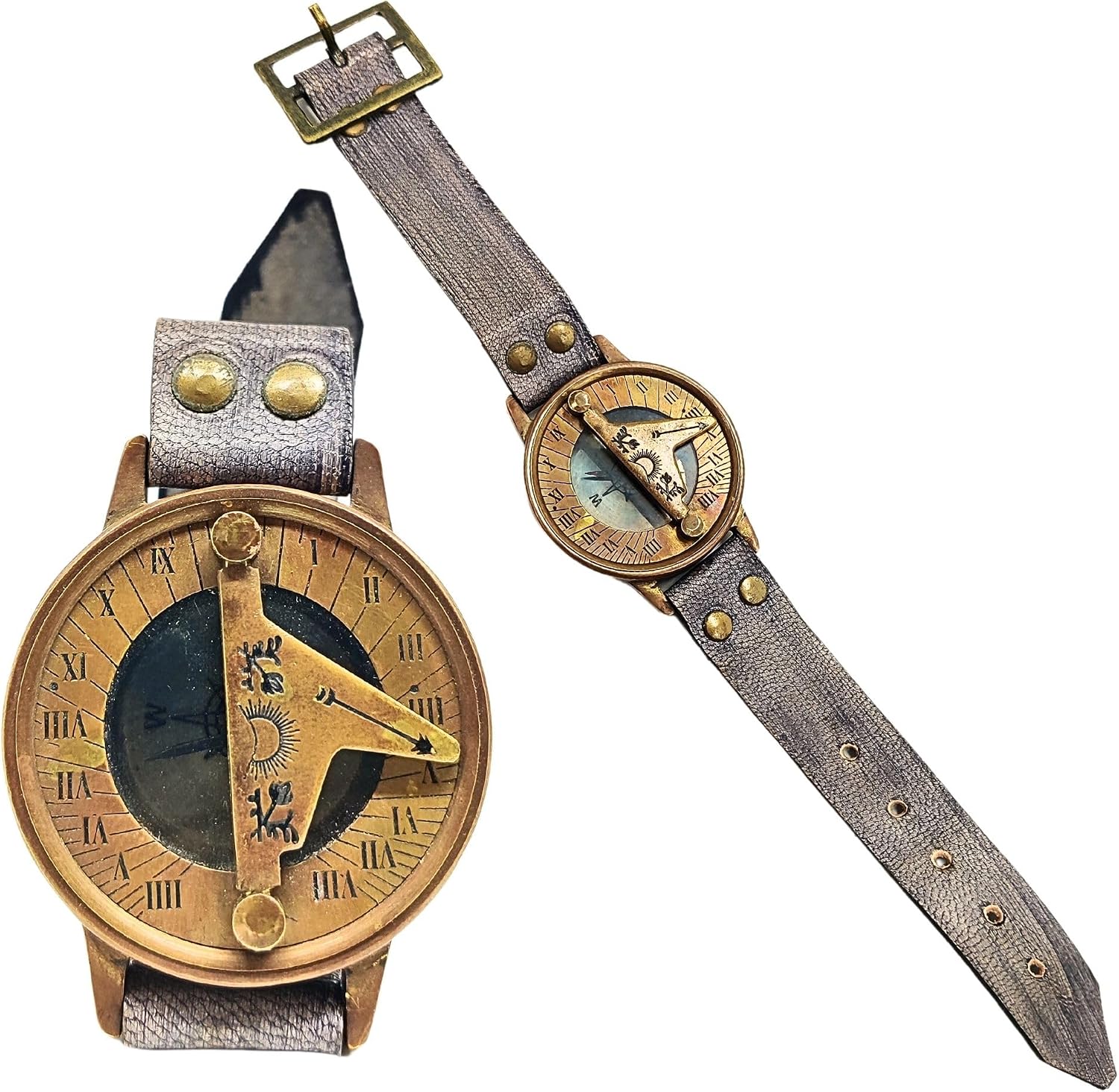 Amazon.com: DA ANCEIN Vintage Antique Steampunk Wrist Brass Compass ...