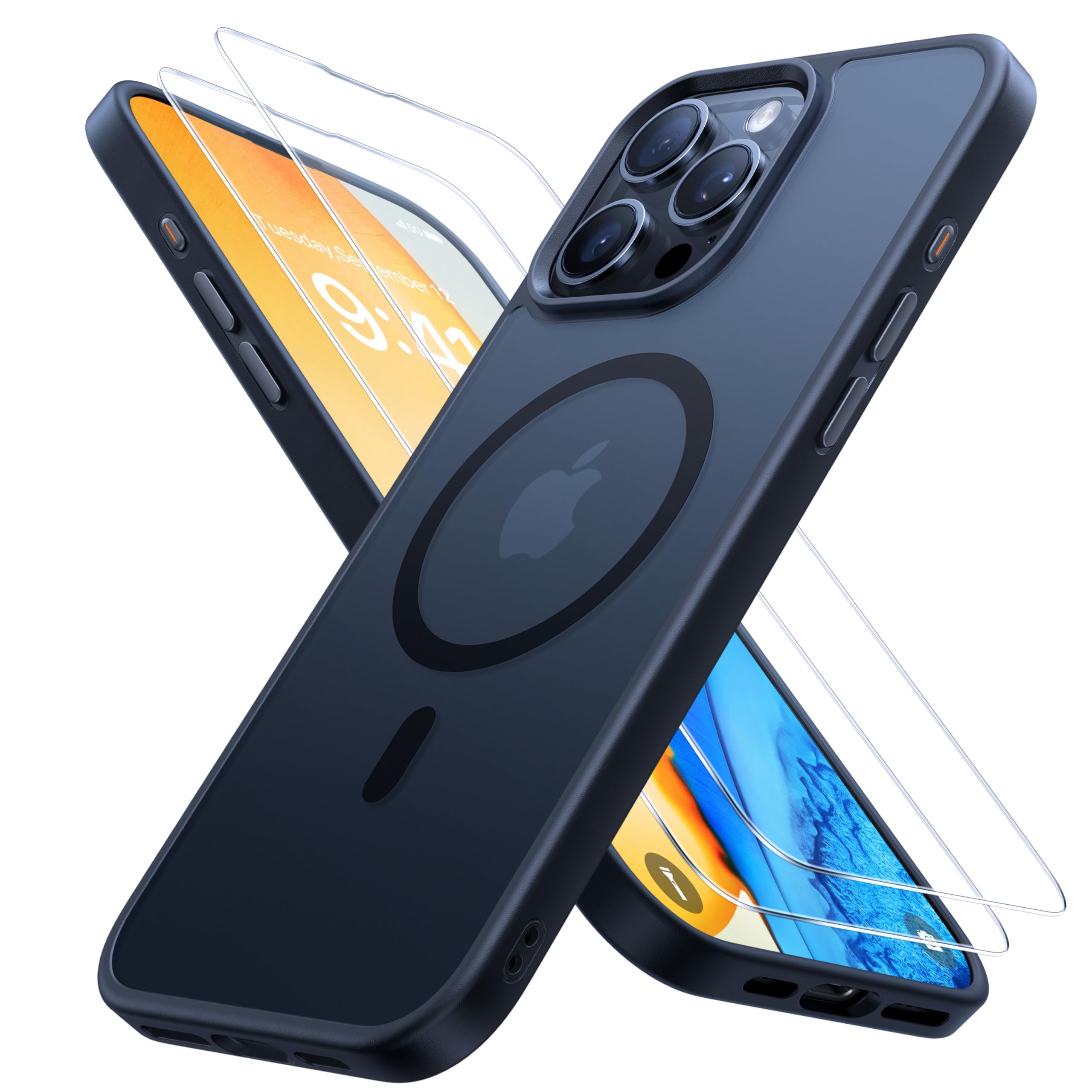 Miracase Magnetic for iPhone 16 Pro Max Case 6.9 Inch [Compatible with MagSafe] [with 2X Screen ...