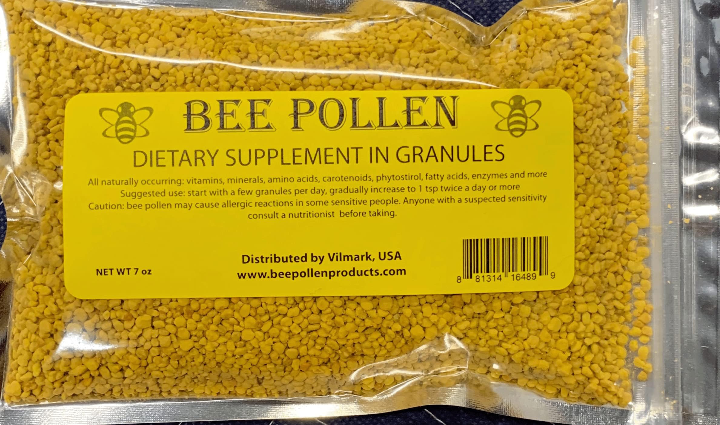 Amazon.com: C C Pollen Bee Pollen Granules packed in a tin - 1 lbs ...