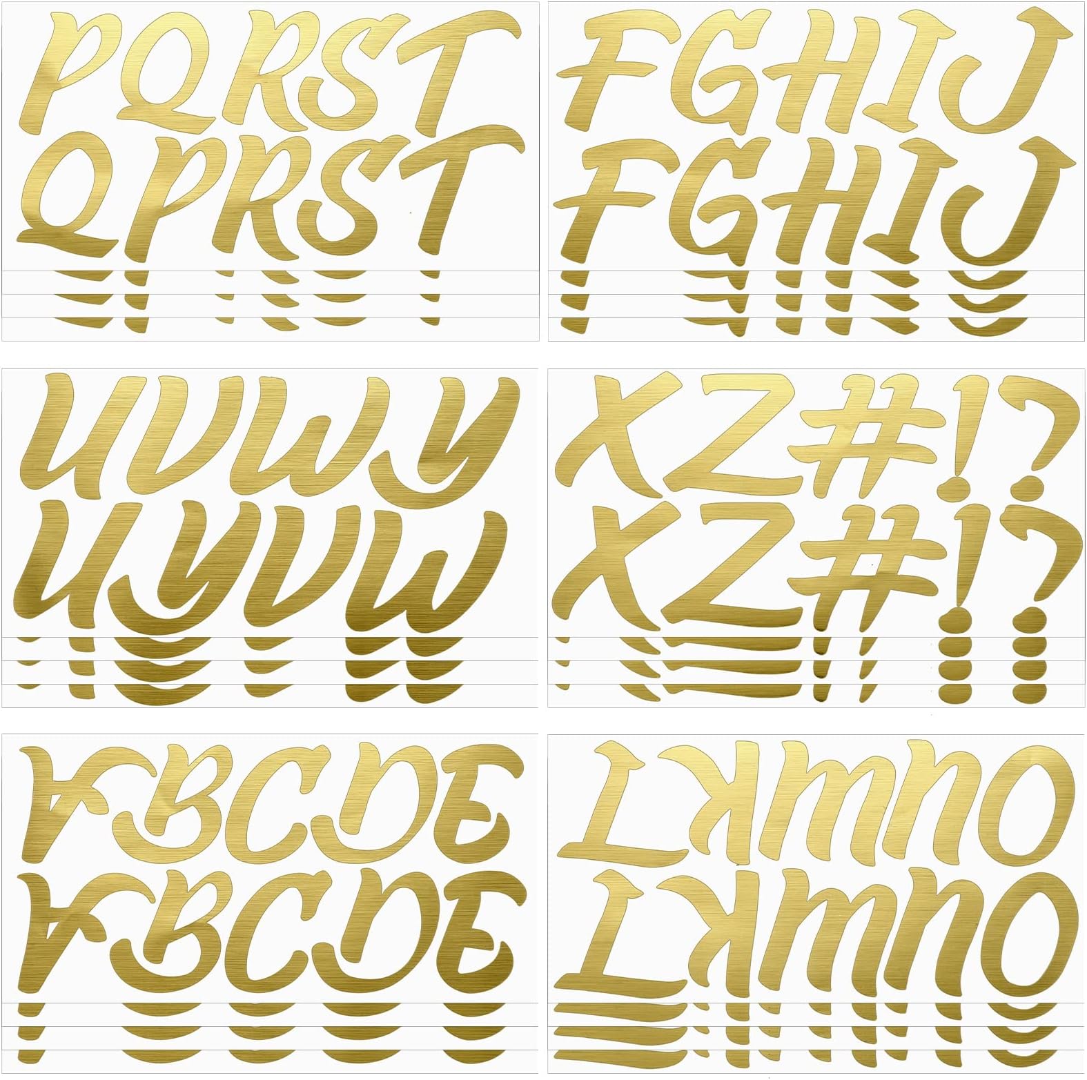 Amazon.com: Jinei 232 Pcs 24 Sheets Large Gold Letter Stickers - 2.5 ...