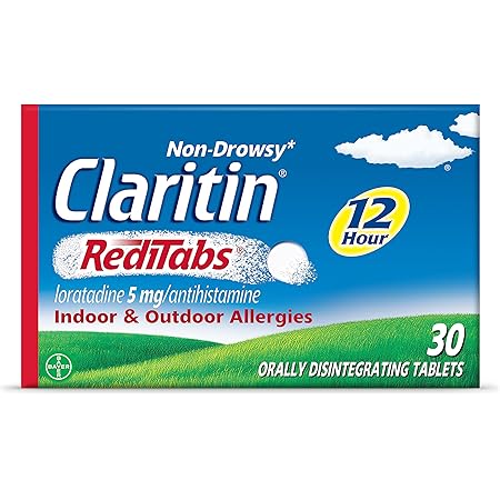Amazon.com: Claritin RediTabs 12 Hour Allergy Medicine, Non-Drowsy ...