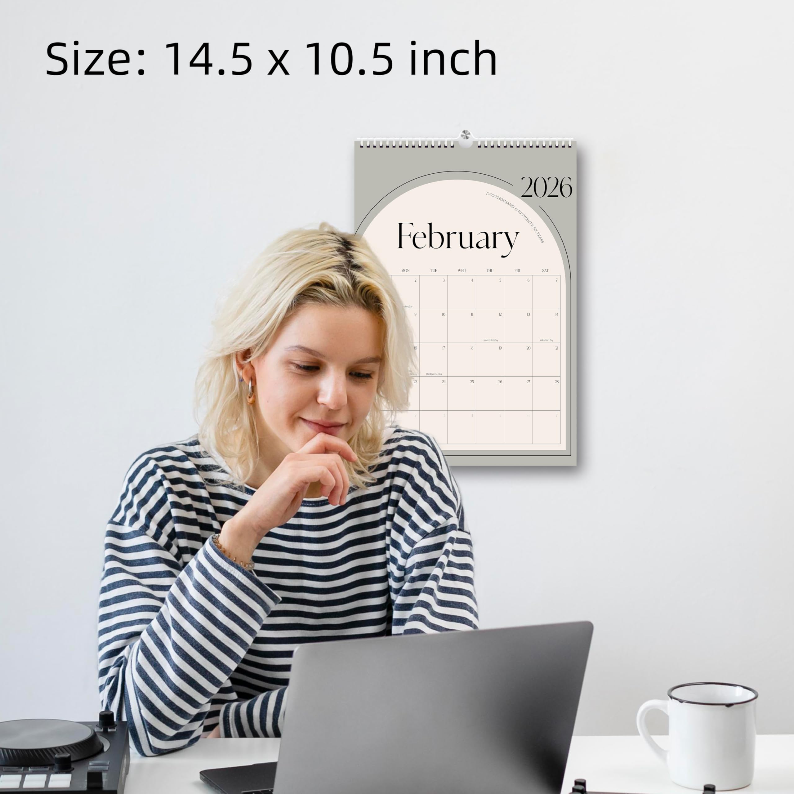 Snapklik.com : Aesthetic Wall Calendar 2026, 12 Monthly Vertical ...