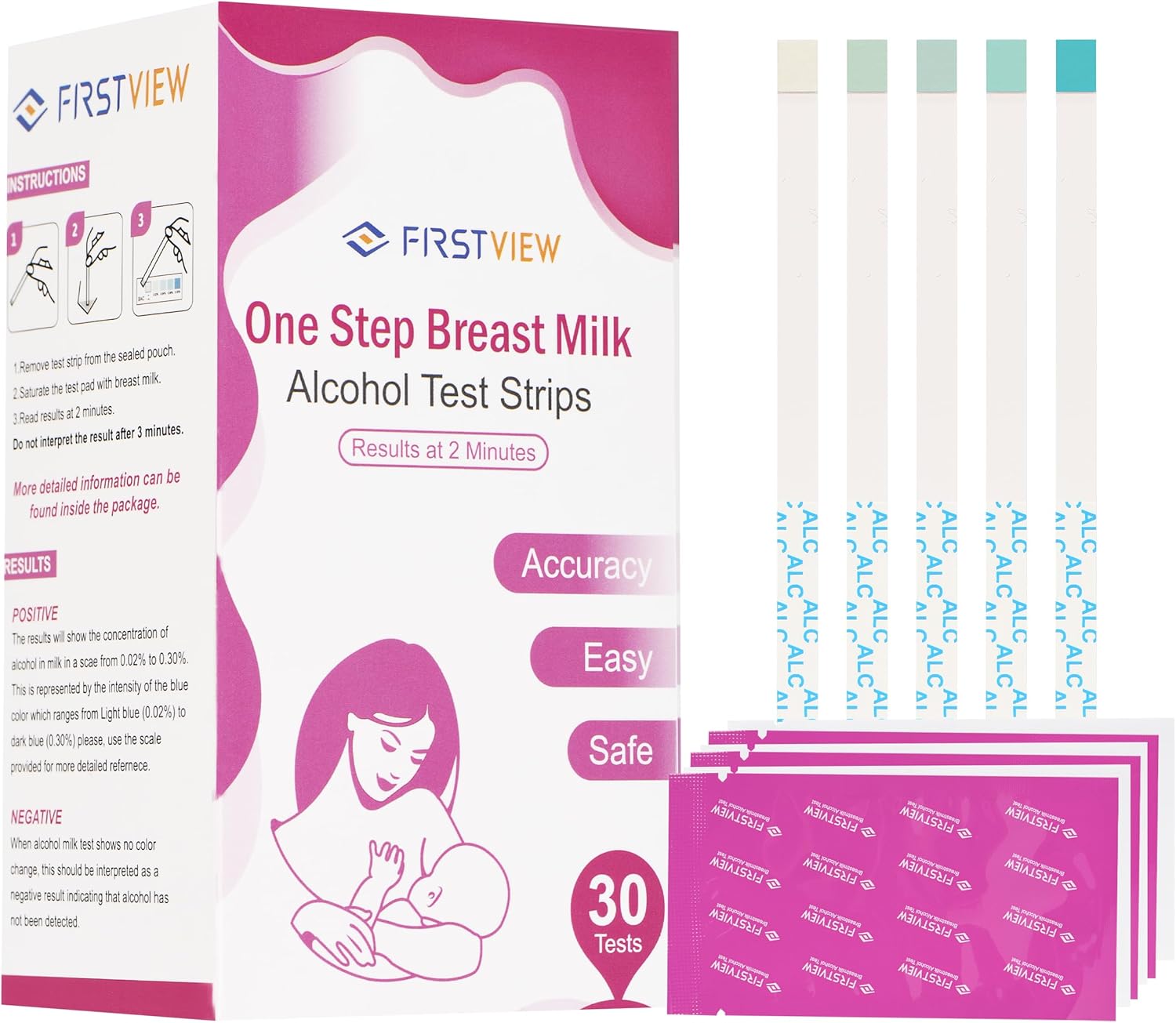 Amazon.com: FIRSTVIEW Alcohol Test Strips for Breastmilk,Detects ...