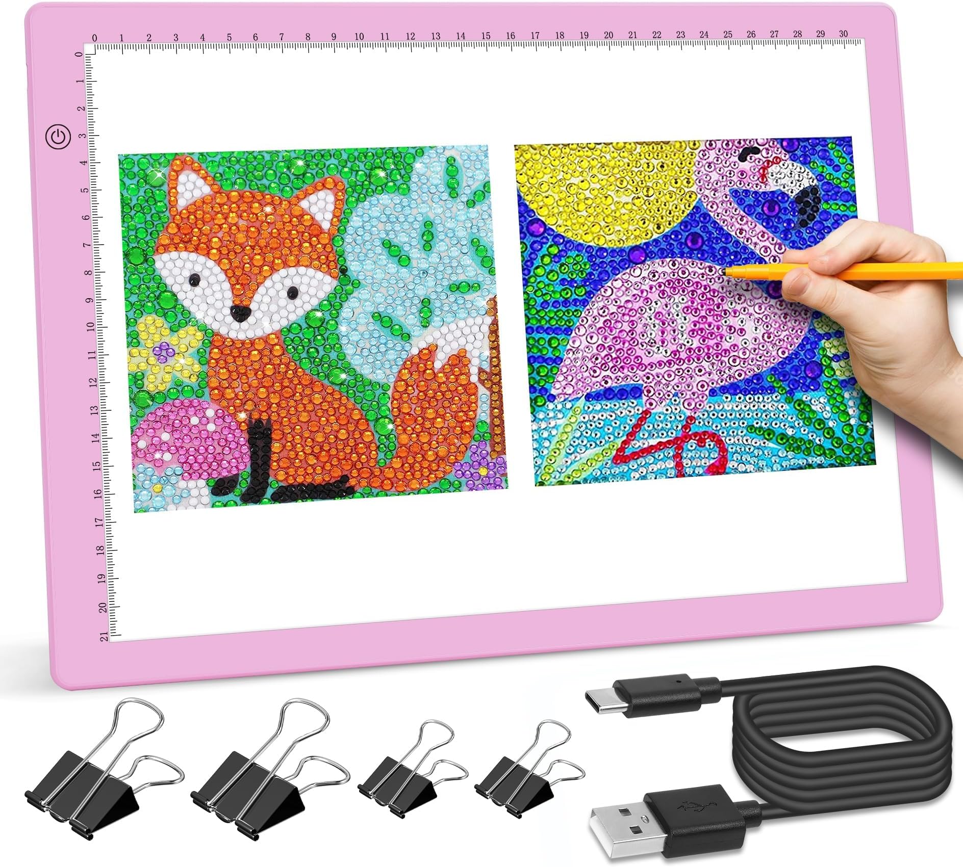 Amazon.com: comzler A4 LED Light Board, 3 Level Dimmable Brightness USB ...