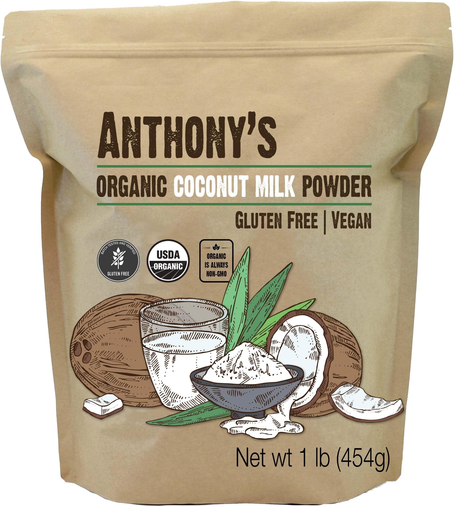 Amazon.com: Anthony's Premium Oat Milk Powder, 8 oz, Gluten Free, Non ...