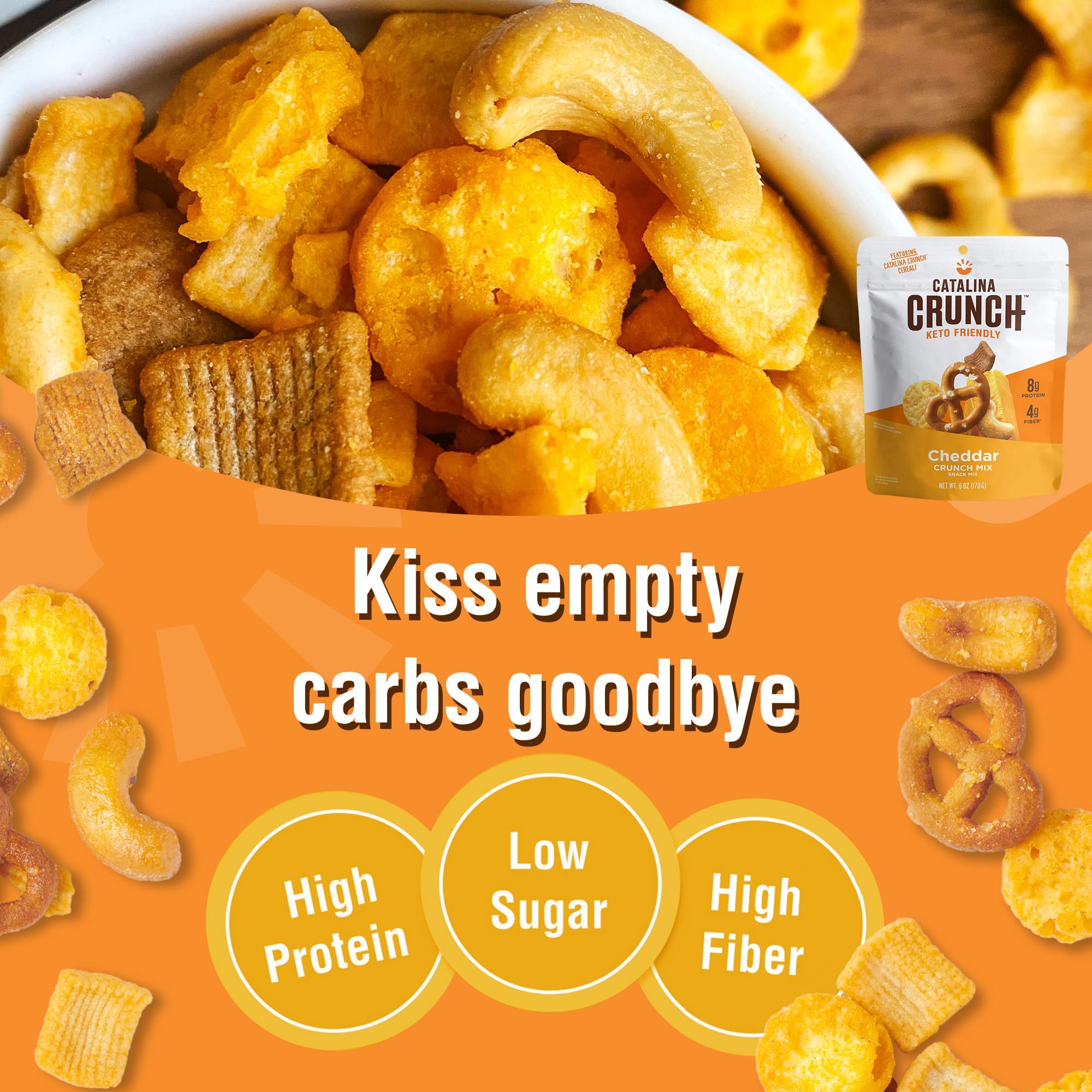 Snapklik.com : Catalina Crunch Mix Cheddar Protein Snack MixKeto Friendly