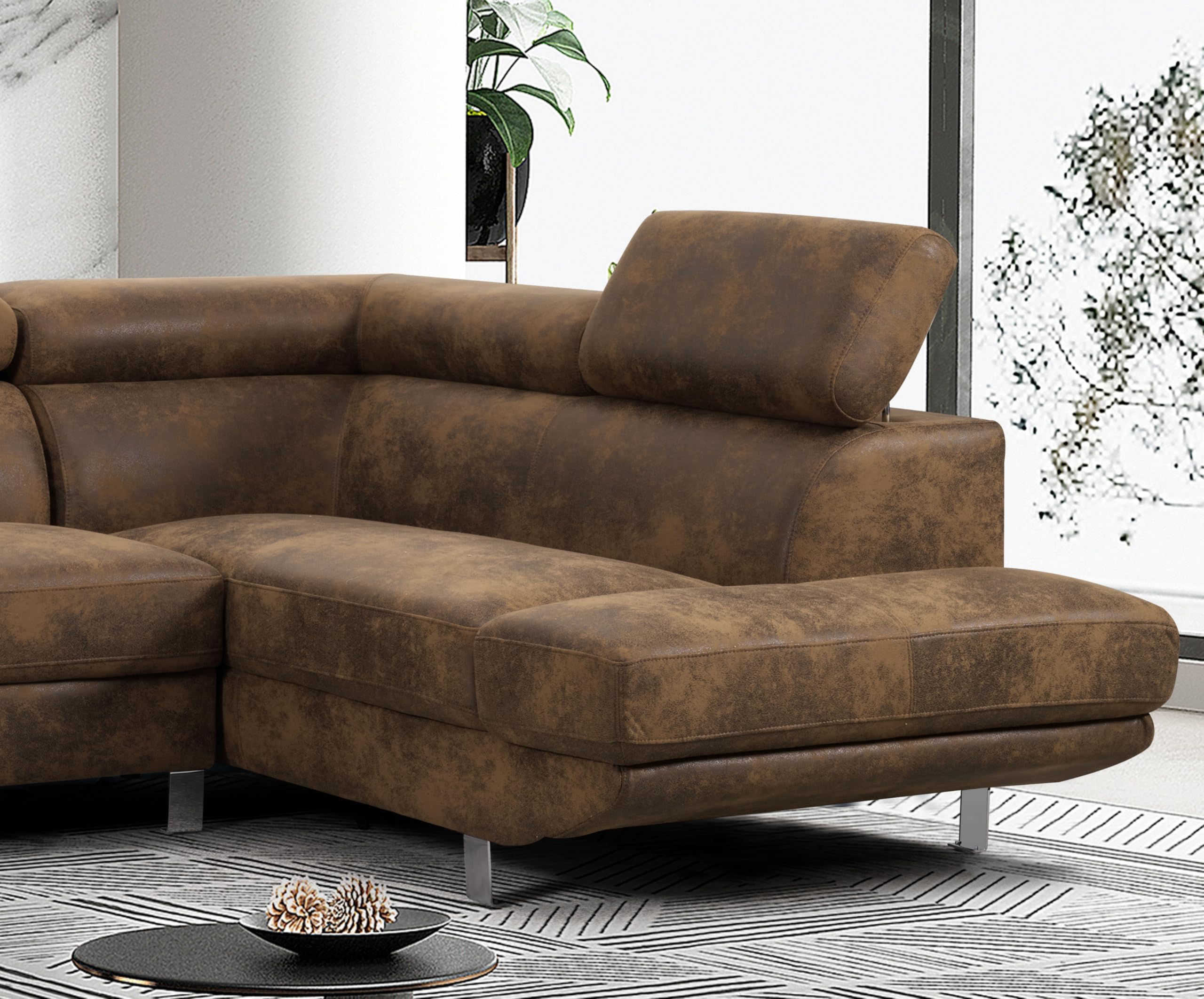 Nubuck Leather Sectional Sofas