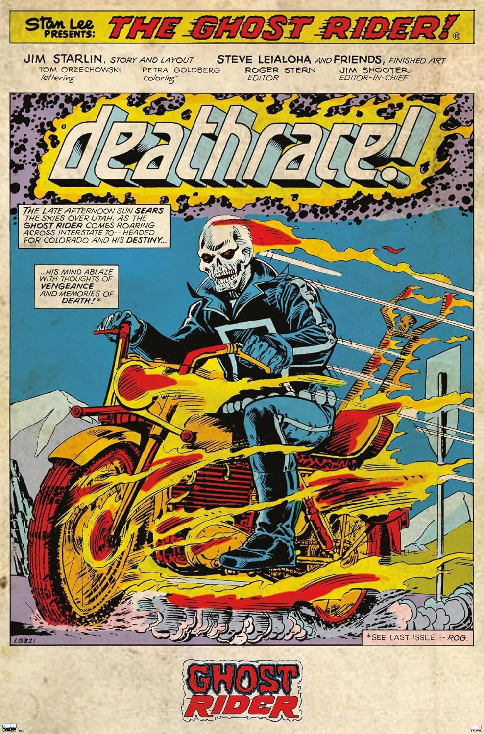 Amazon.com: Trends International Marvel Comics Ghost Rider - Deathrace ...