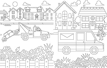 Rural Community Coloring Pages