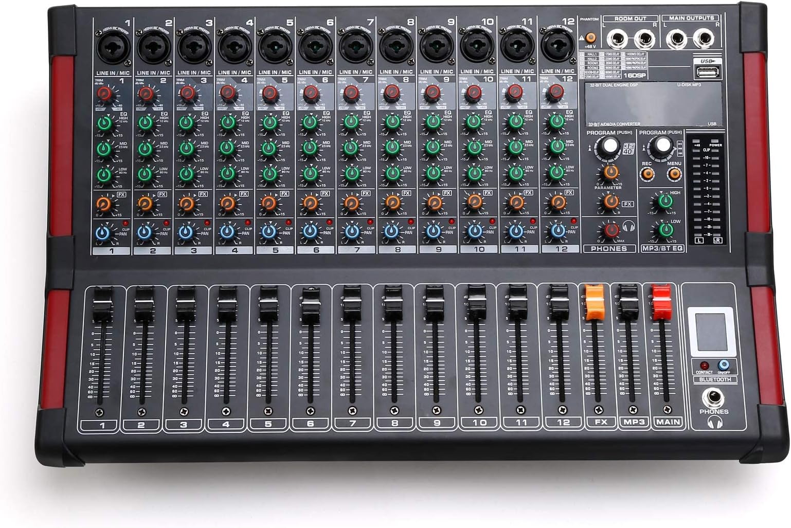 Amazon.com: TC-Home 4 Channel Professional Powered Mixer power mixing ...