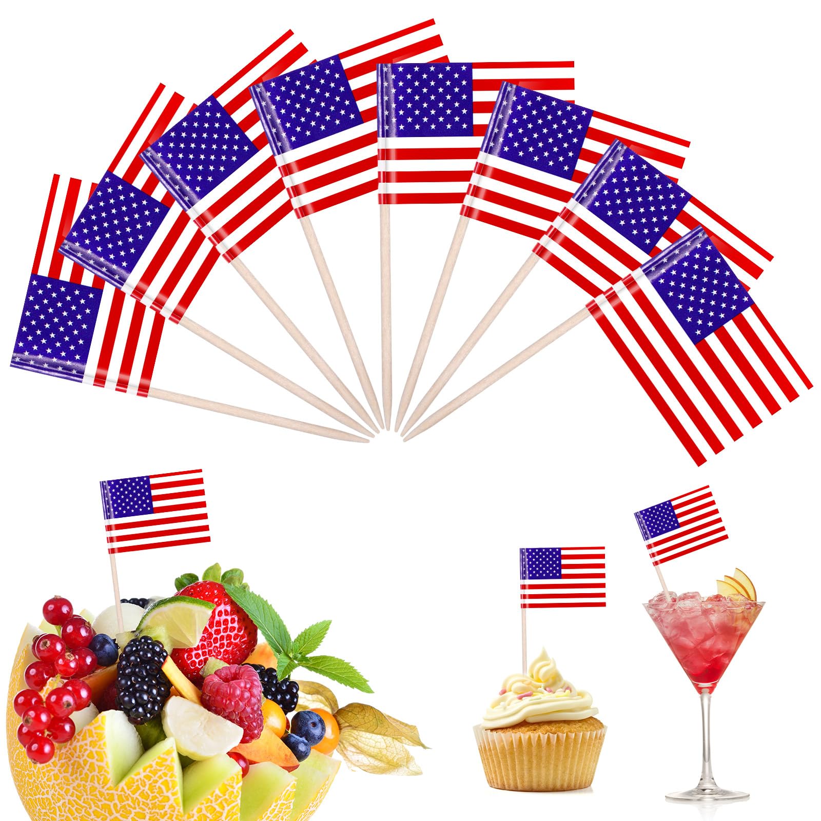 Printable American Flag Cocktail Stick Shop America Buffalo Bison