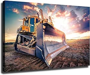 Amazon.com: LHJSCC Bulldozer Heavy Construction Equipment Poster Canvas ...