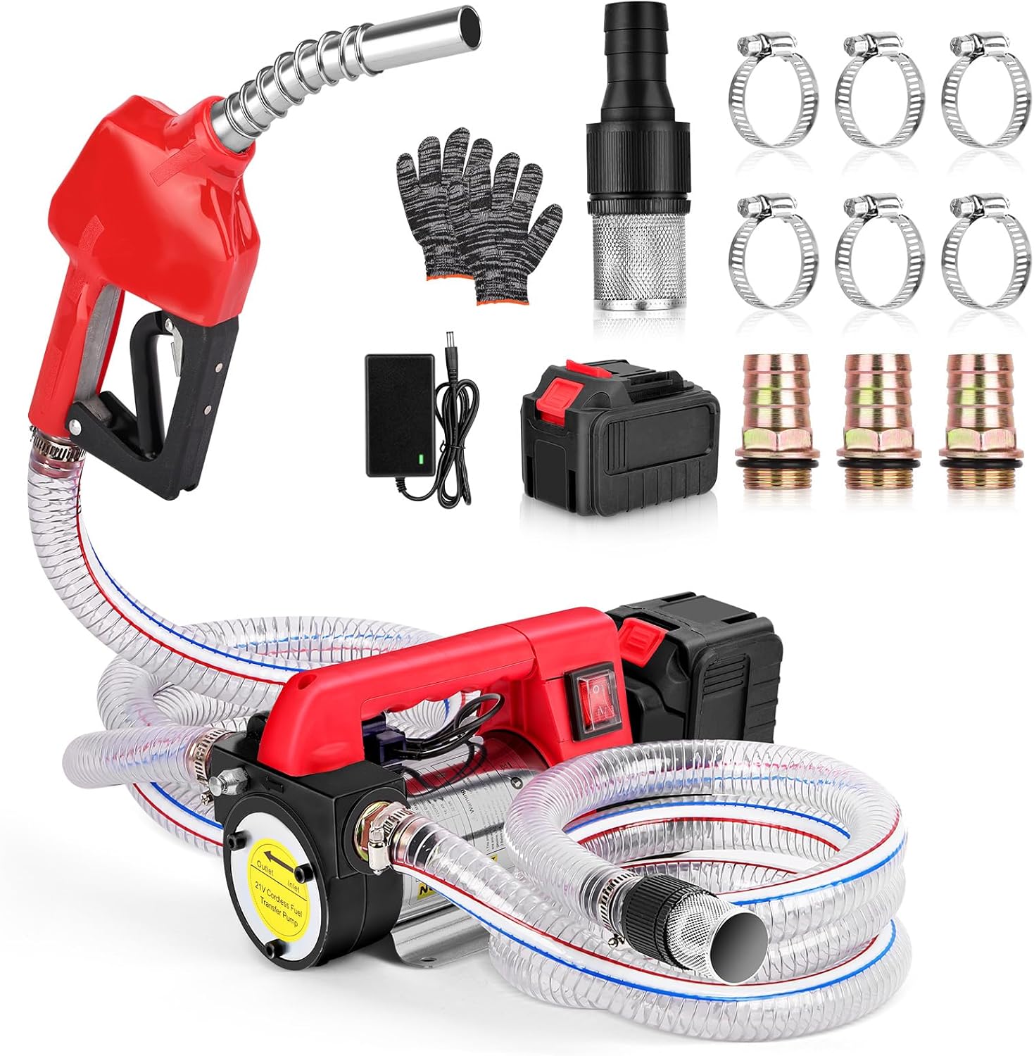 Amazon.com: Fuel Transfer Pump, 12GPM Transfer Pump Battery Powered ...