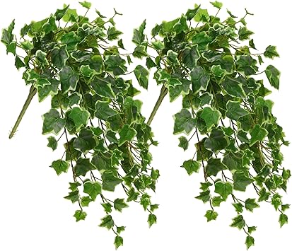 Amazon.com: Hollyone 2pcs Artificial Hanging Plants 24" Fake Ivy Vine ...