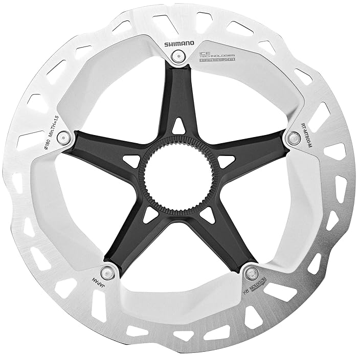 Buy Shimano Deore XT RT-MT800 disc rotor with internal lockring, Ice ...
