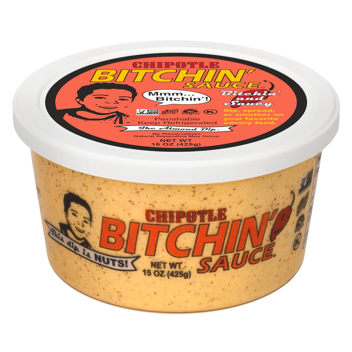 Amazon.com : Chipotle Bitchin' Sauce, 15oz - The Almond Dip ...