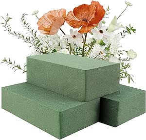 Gjinxi Lot de 3 Blocs de Mousse Florale Sèche pour Arrangements Floraux ...