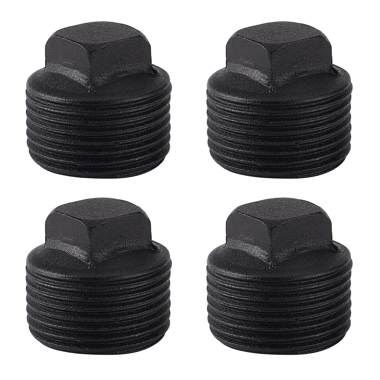 Snapklik.com : 1" Black Pipe Fittings Male Cap - Home Expert 4 Pack ...