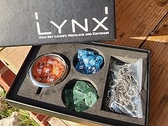 Amazon.com: DND Dice Set Locket/Keychain - 3 Polyhedral Mini Dice Sets ...