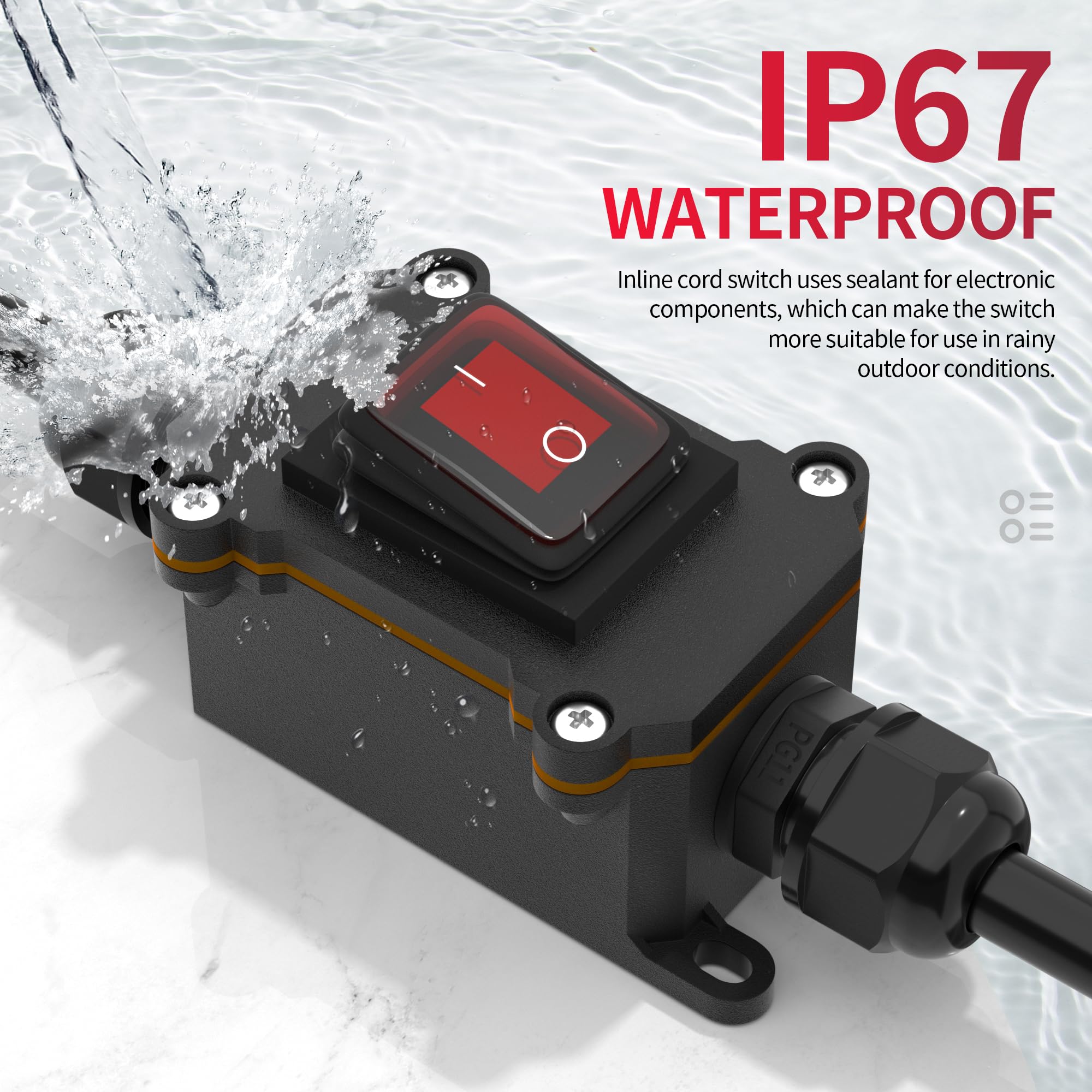 Snapklik.com : RVBOATPAT 20A 125V AC DPST Waterproof IP66 Inline Power ...