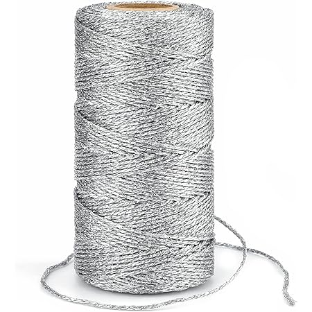 jijAcraft 100M Gold String, Gold Thread Twist Ties Gold Metallic Twine ...