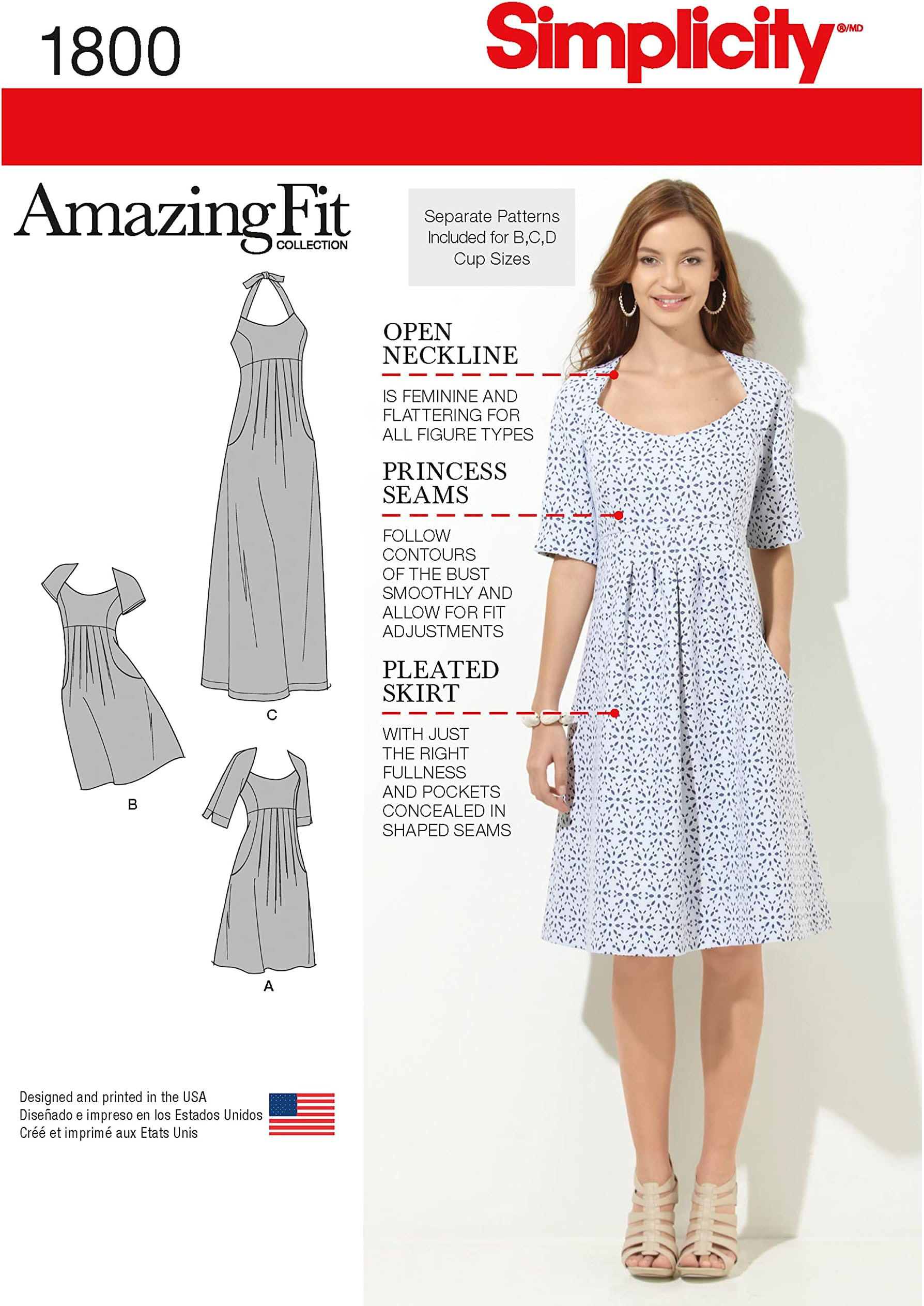 Amazon.com: Simplicity 8640 Woman Dress and Tunic Sewing Pattern Size ...