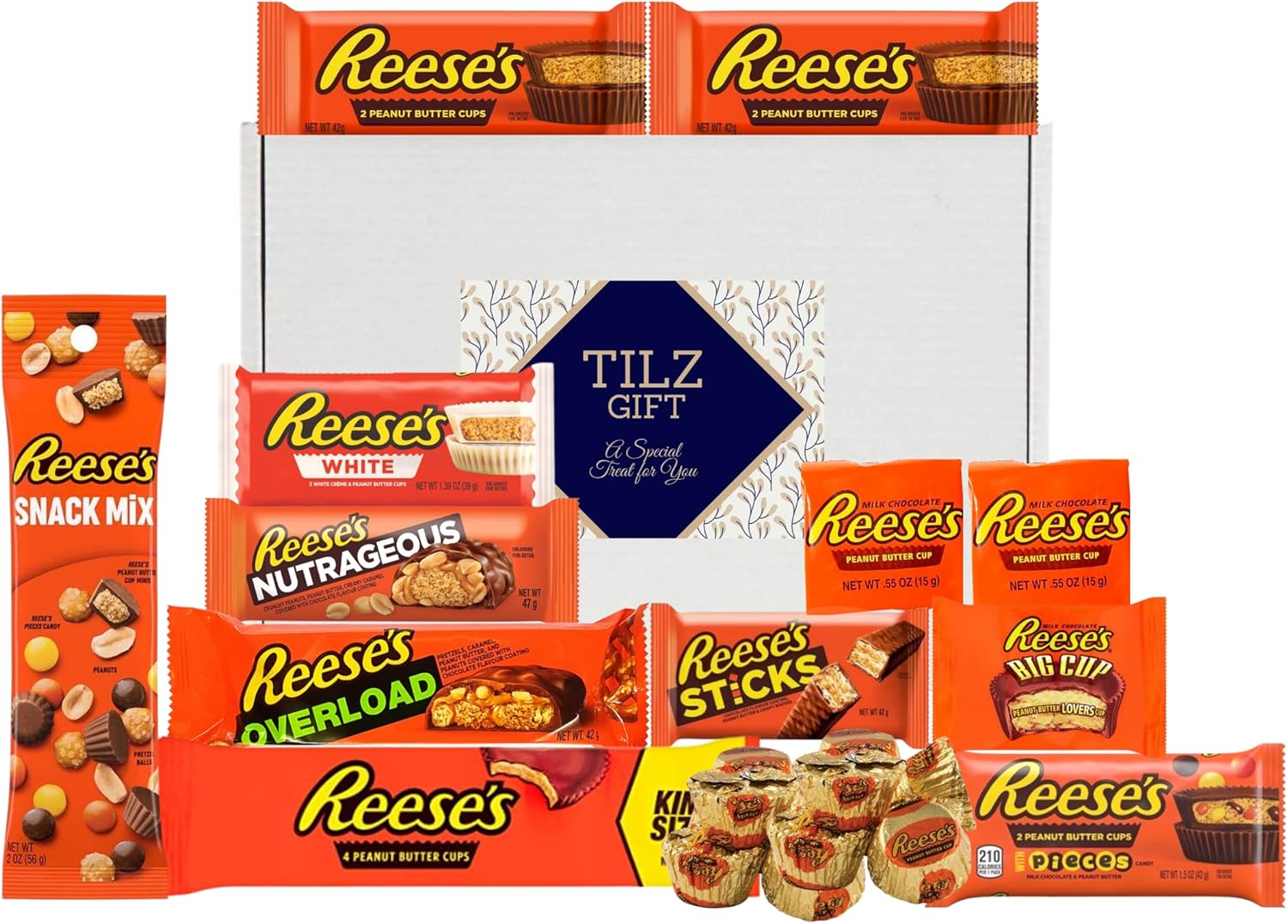 Reeses Chocolate Gift Set - Assorted American Sweet Reeces Peanut ...