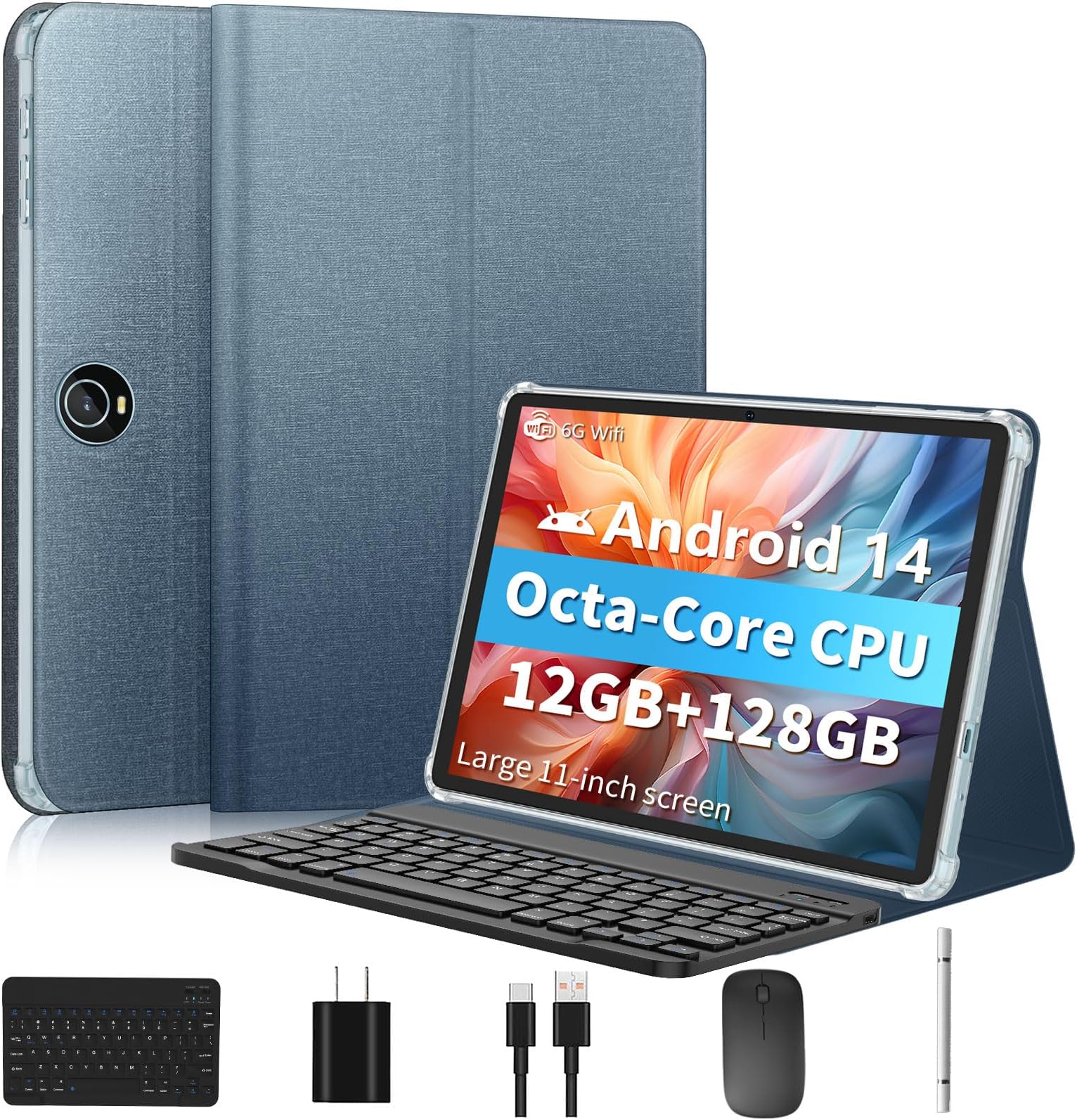 Amazon.com : 11 Inch Tablet Android 14 Tablets, 2024 New GMS Certified ...