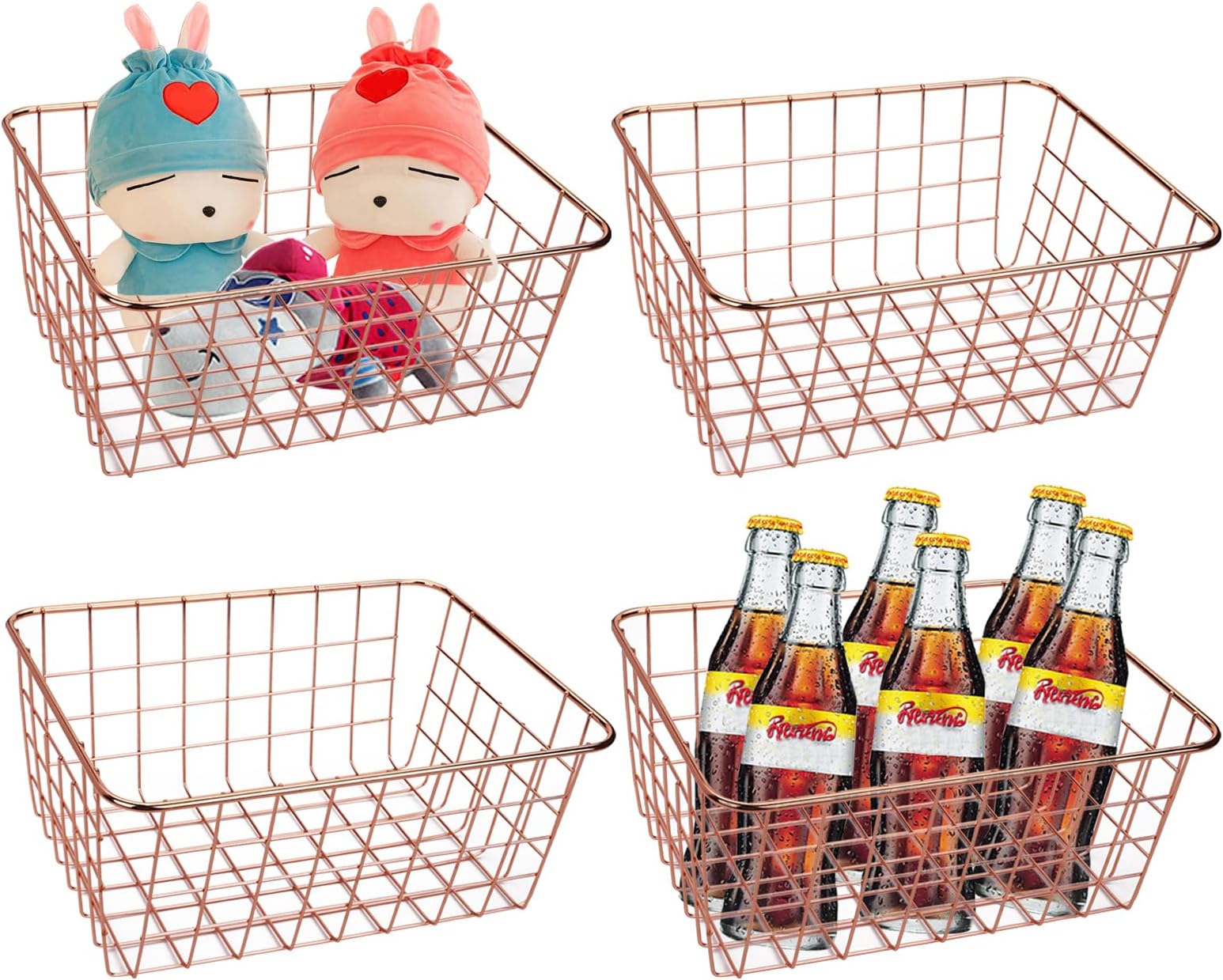 Amazon.com: Better Houseware Copper Handled Wire Baskets – Sleek Copper ...