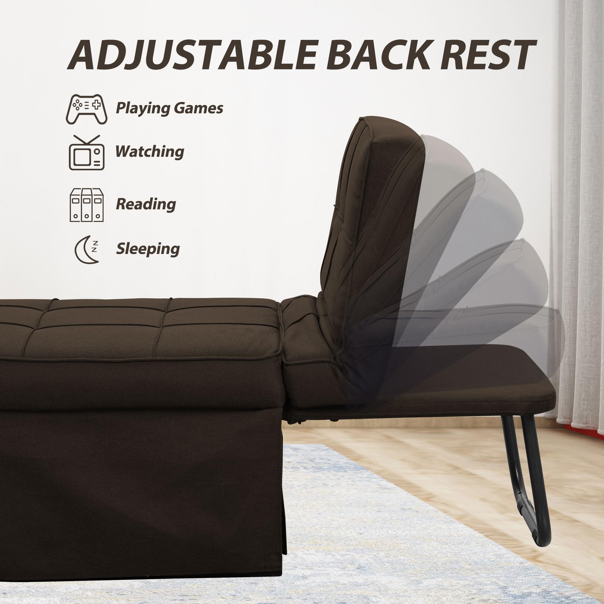 Snapklik.com : Convertible Sofa Bed, 4 In 1 Multi-Function Folding ...