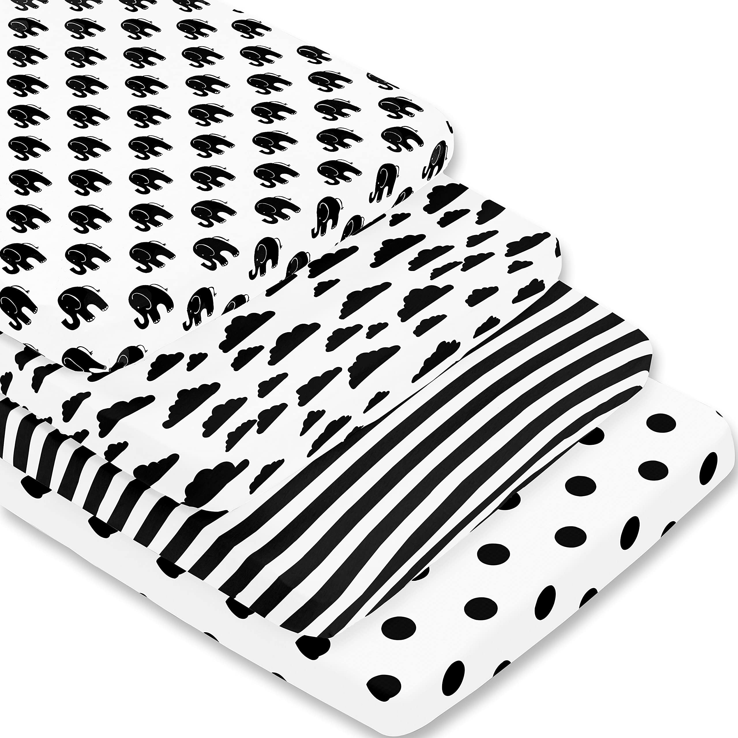 Amazon.com: Pack n Play Sheets – Pack and Play Sheets 4 Pack – 100% ...