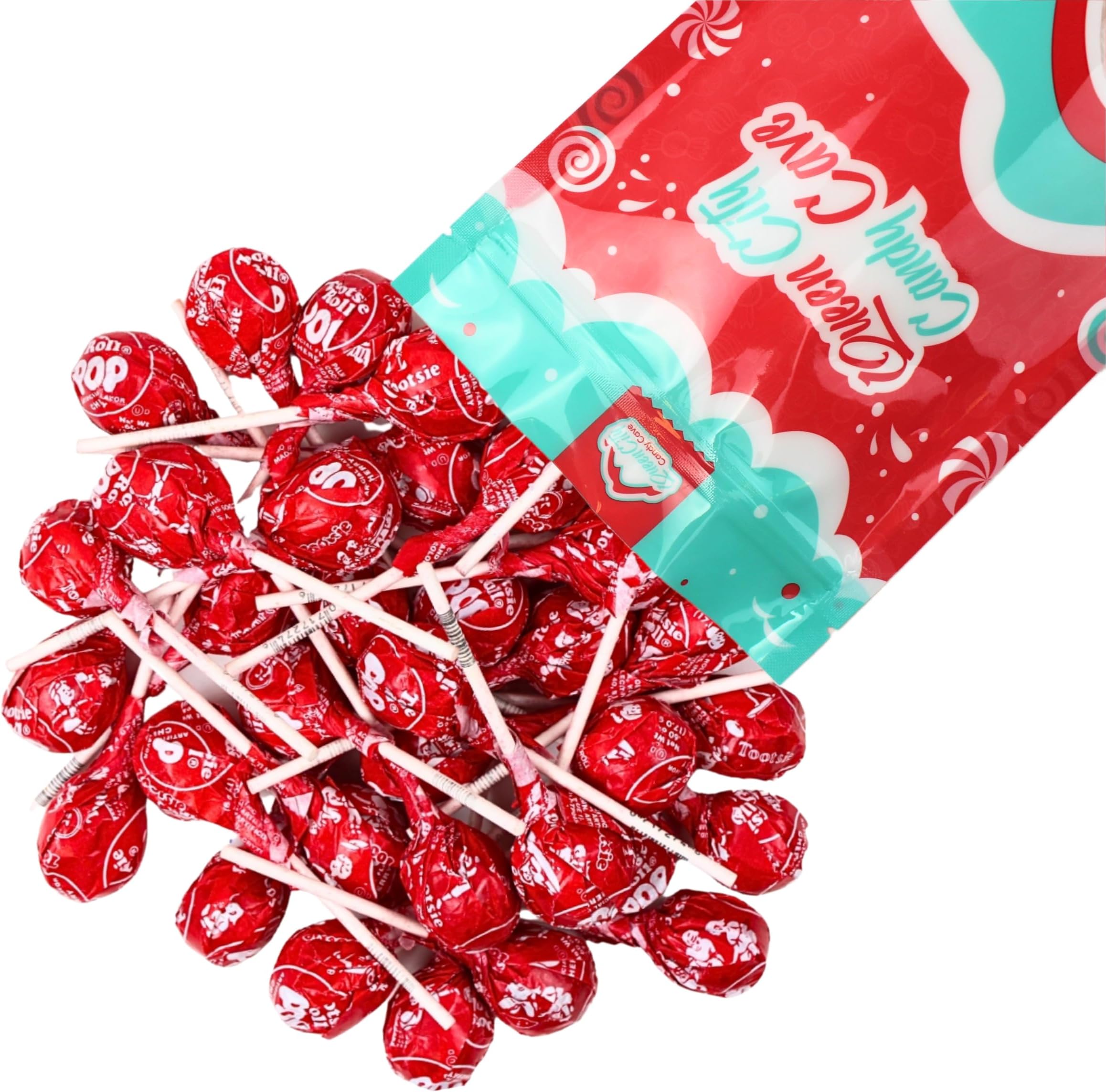 Amazon.com : Cherry Tootsie Pops Lollipops, All Red Bulk Cherry ...