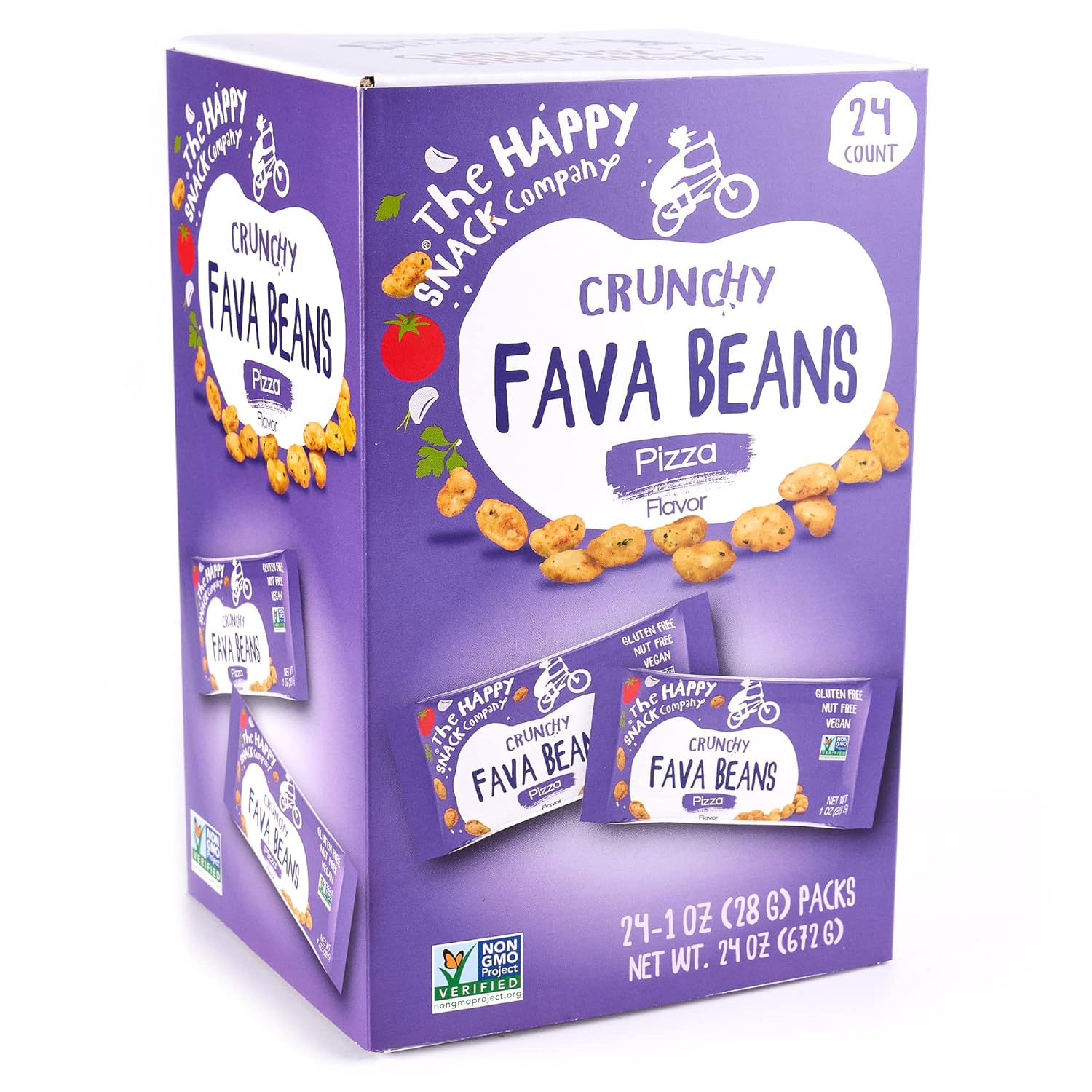 Amazon.com : The Happy Snack Company Crunchy Fava Beans Pizza flavor ...