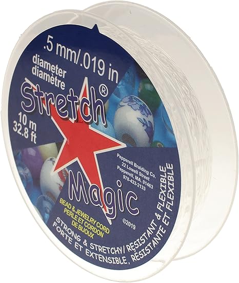 Amazon.com: Stretch Magic Bead & Jewelry Cord - Strong & Stretchy, Easy ...
