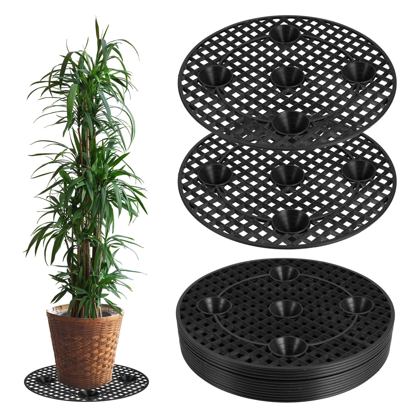 SDFLKAE 12pcs Plant Level Pot Elevator, 11.8inch Heavy Duty Plant ...