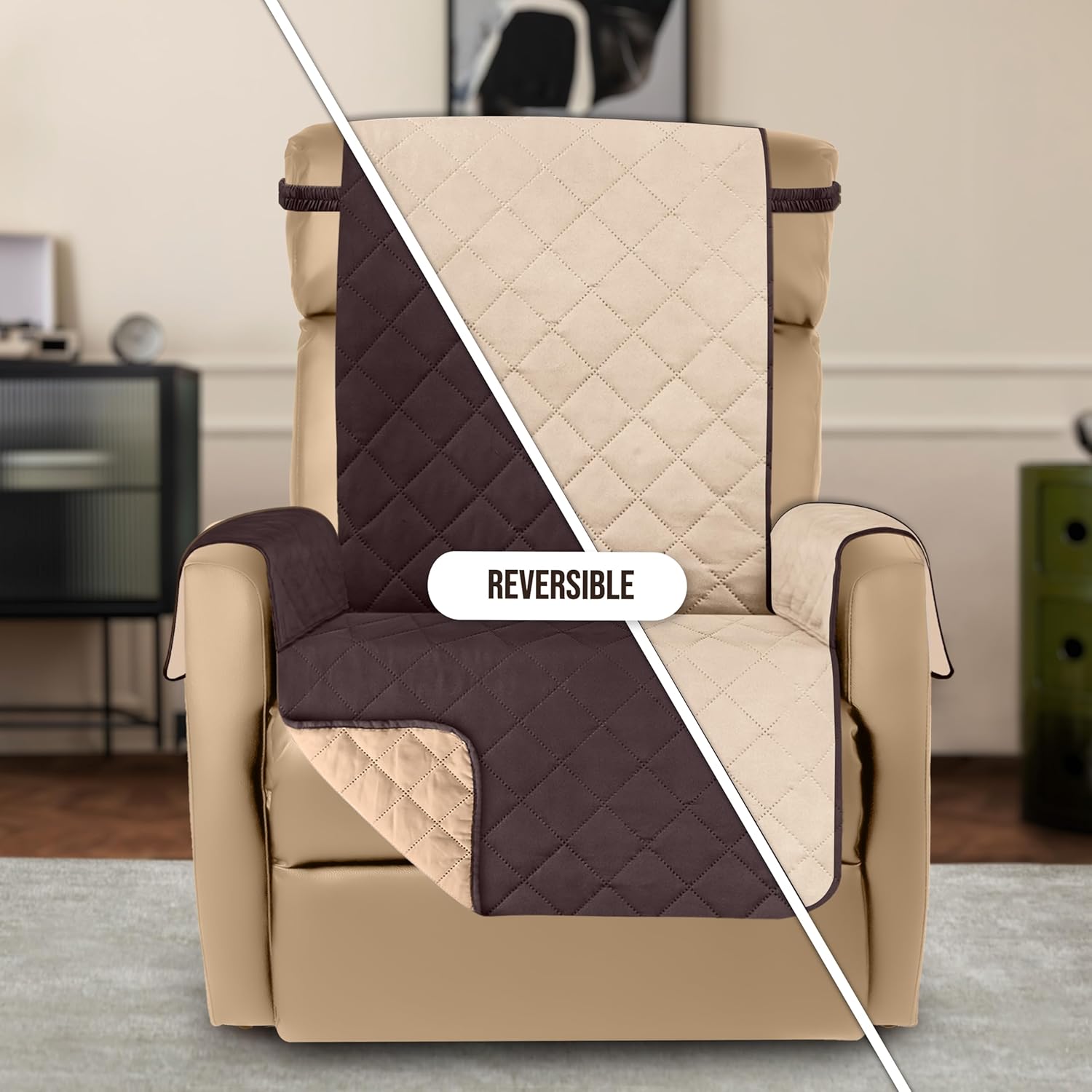 Utopia Bedding Funda reversible para silla reclinable mediana ...