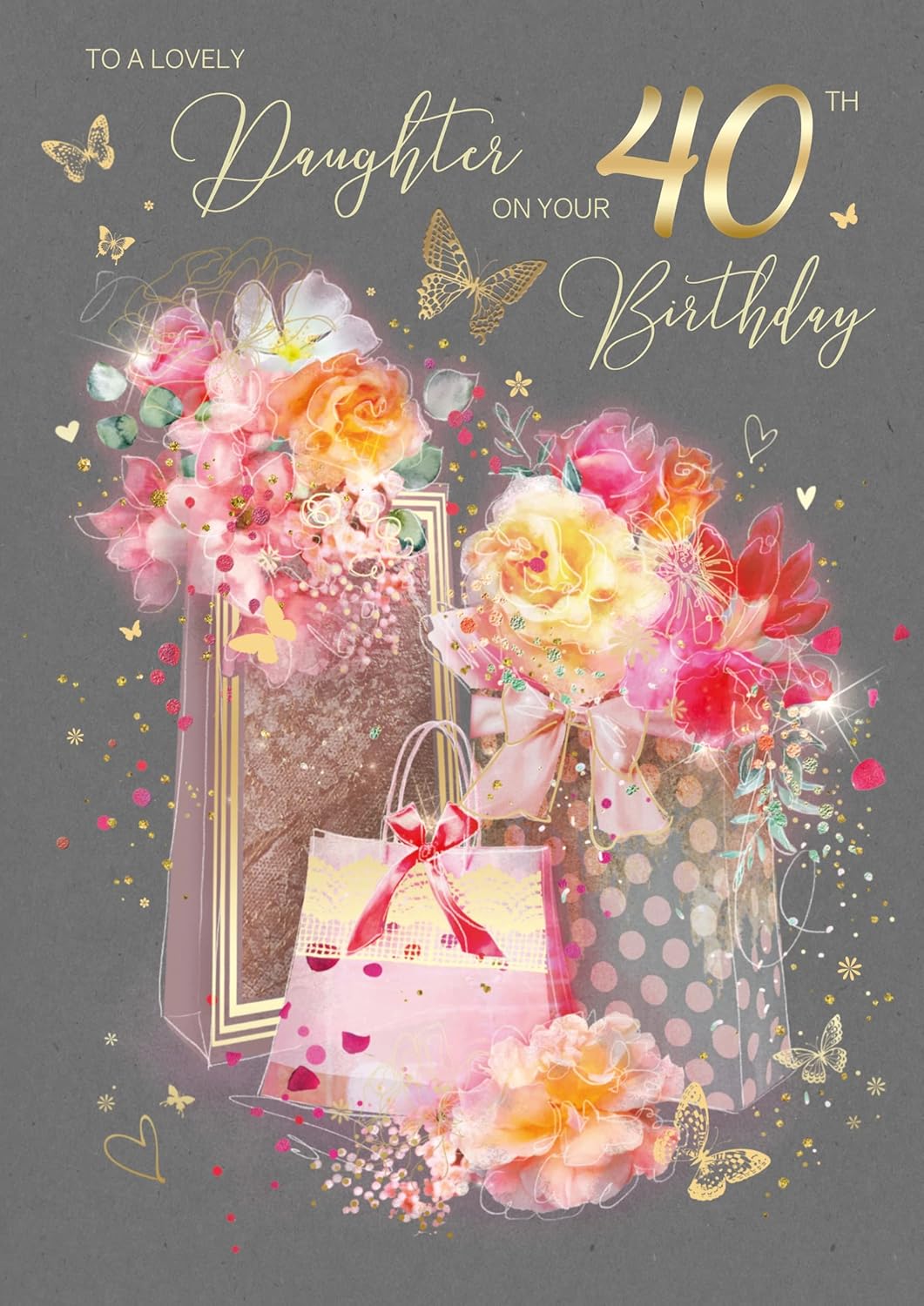 Cherry Orchard Fabulous Daughter 40th Age 40 Birthday Card - Gift Bags ...