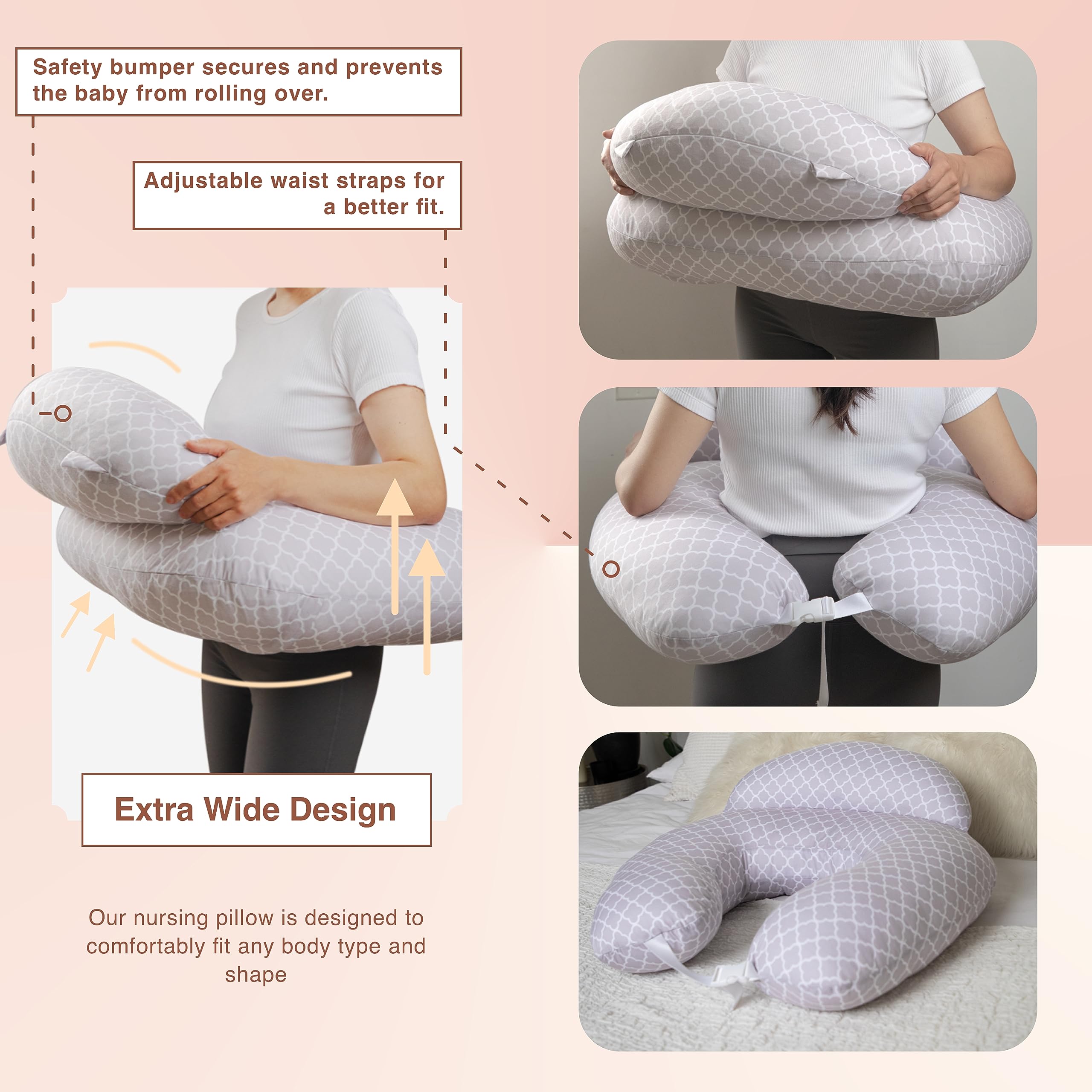 Snapklik.com : Pharmedoc Nursing Pillow For Breastfeeding - Breast ...