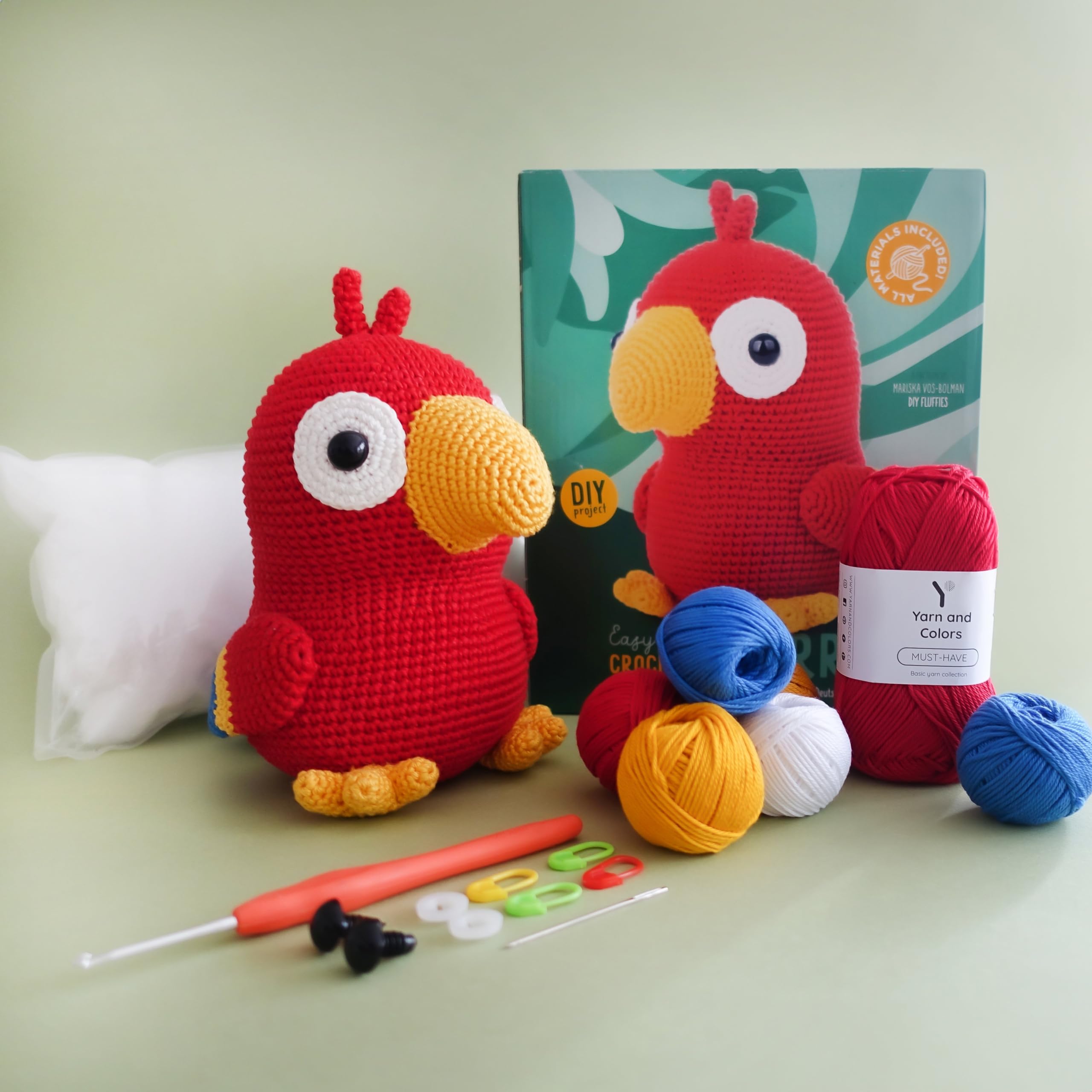 Easy Breezy Crochet Kit Parrot: Vos-Bolman, Mariska: 9789491643477 ...