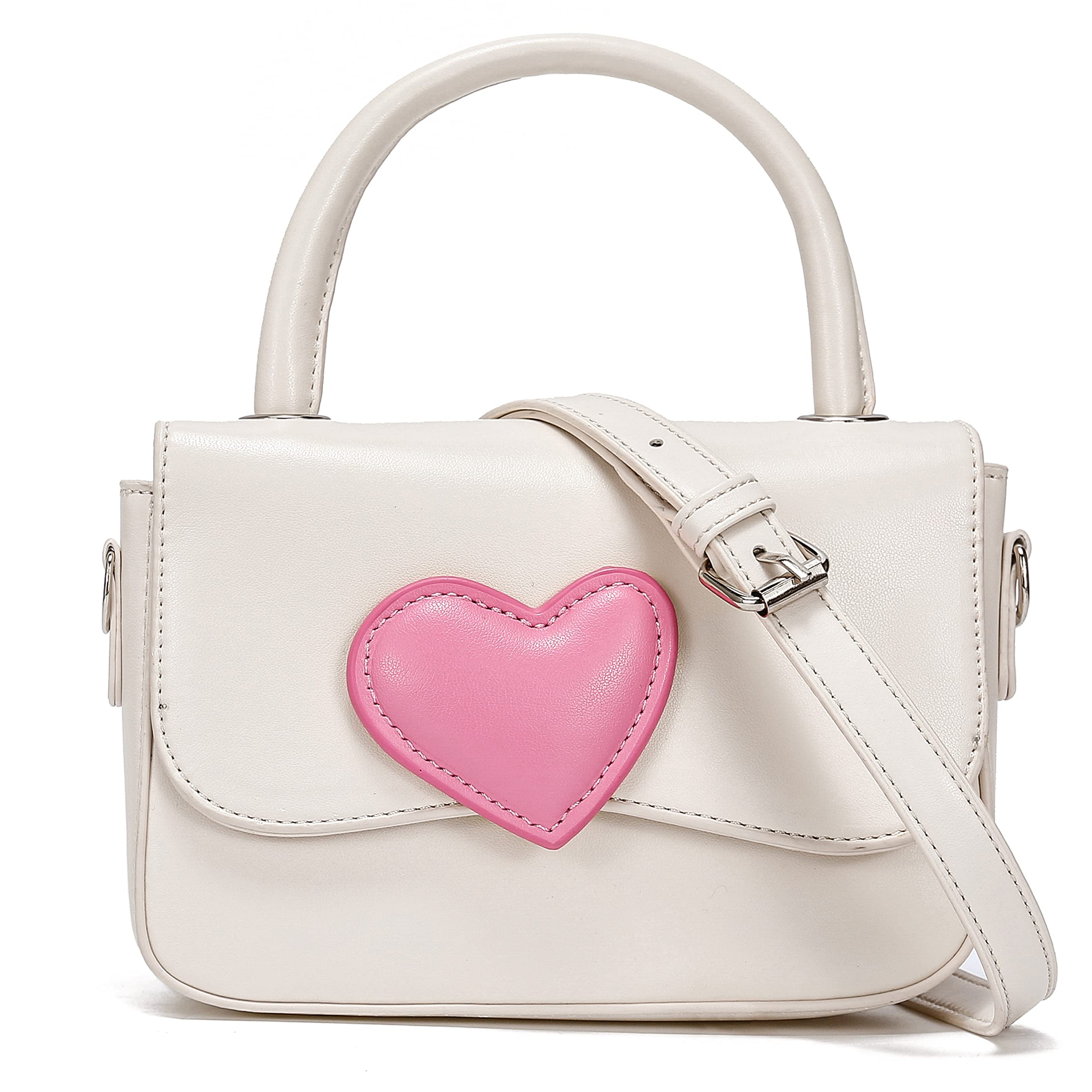 Rejolly Crossbody Bag for Girls Heart Purse Cute Small Top Handle ...