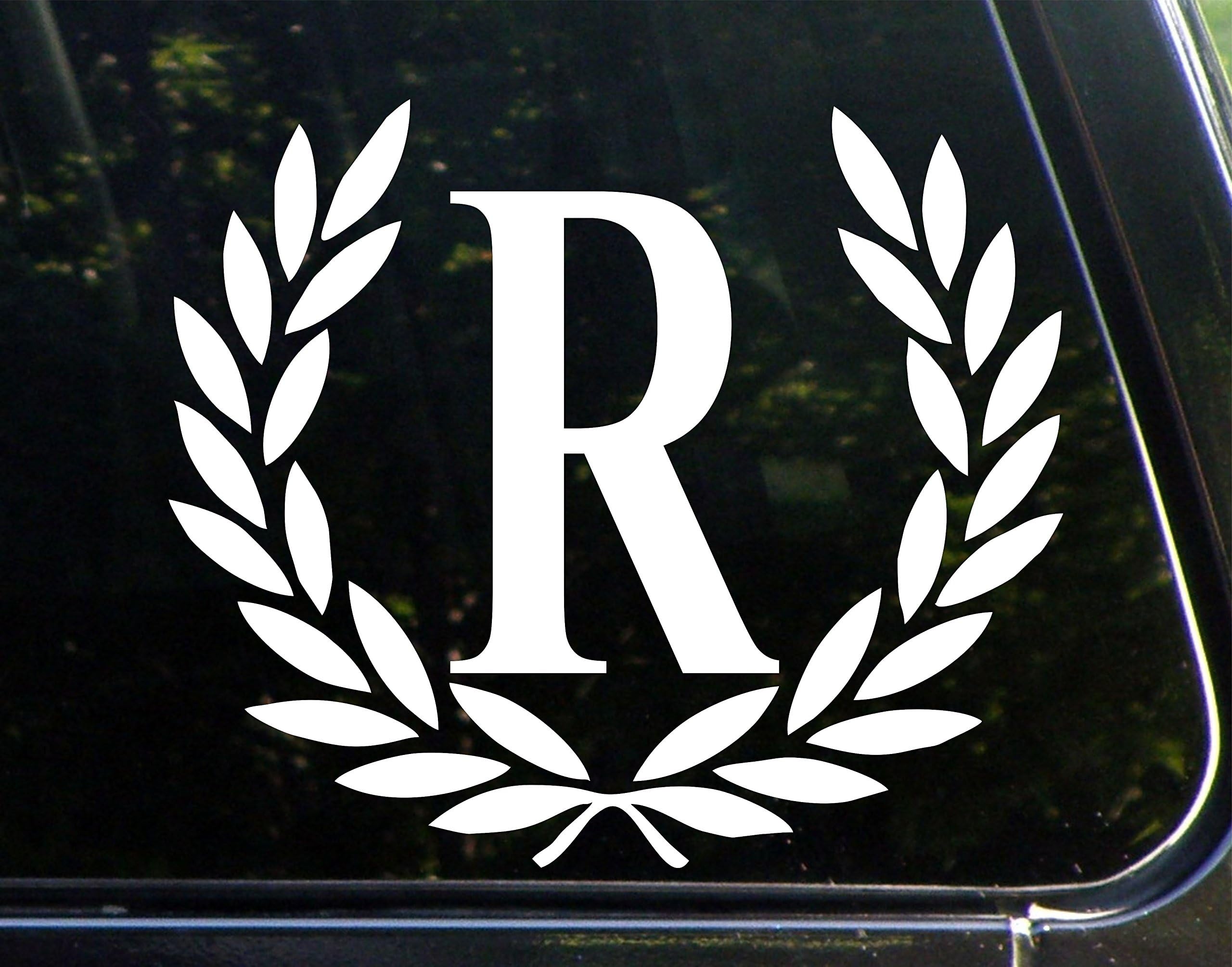 Amazon.com: Letter R Style #41 Decal Sticker (Black), Decal Sticker ...