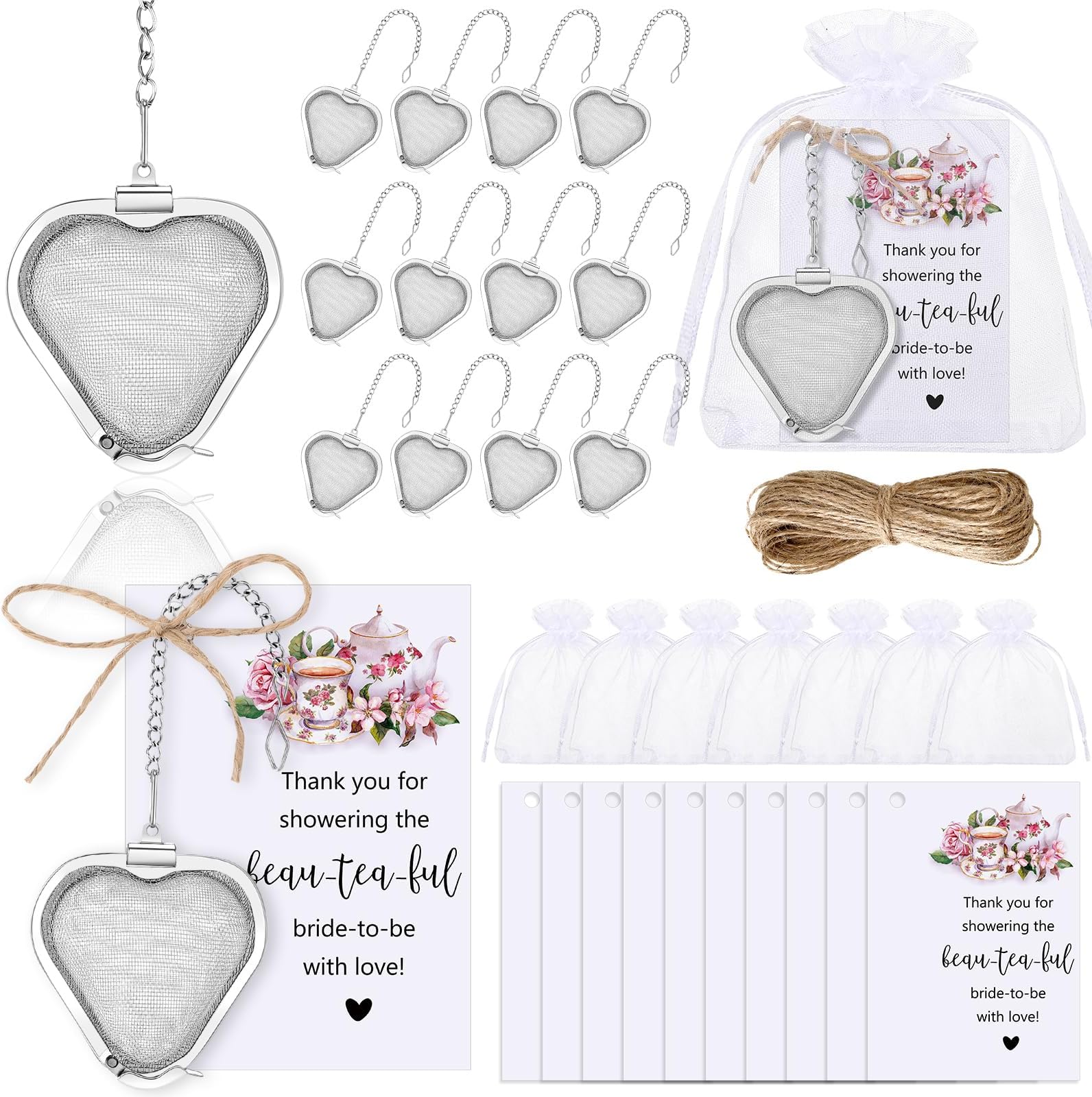 Amazon.com: Gisafai 20 Set Bridal Shower Tea Party Favors for Guest ...