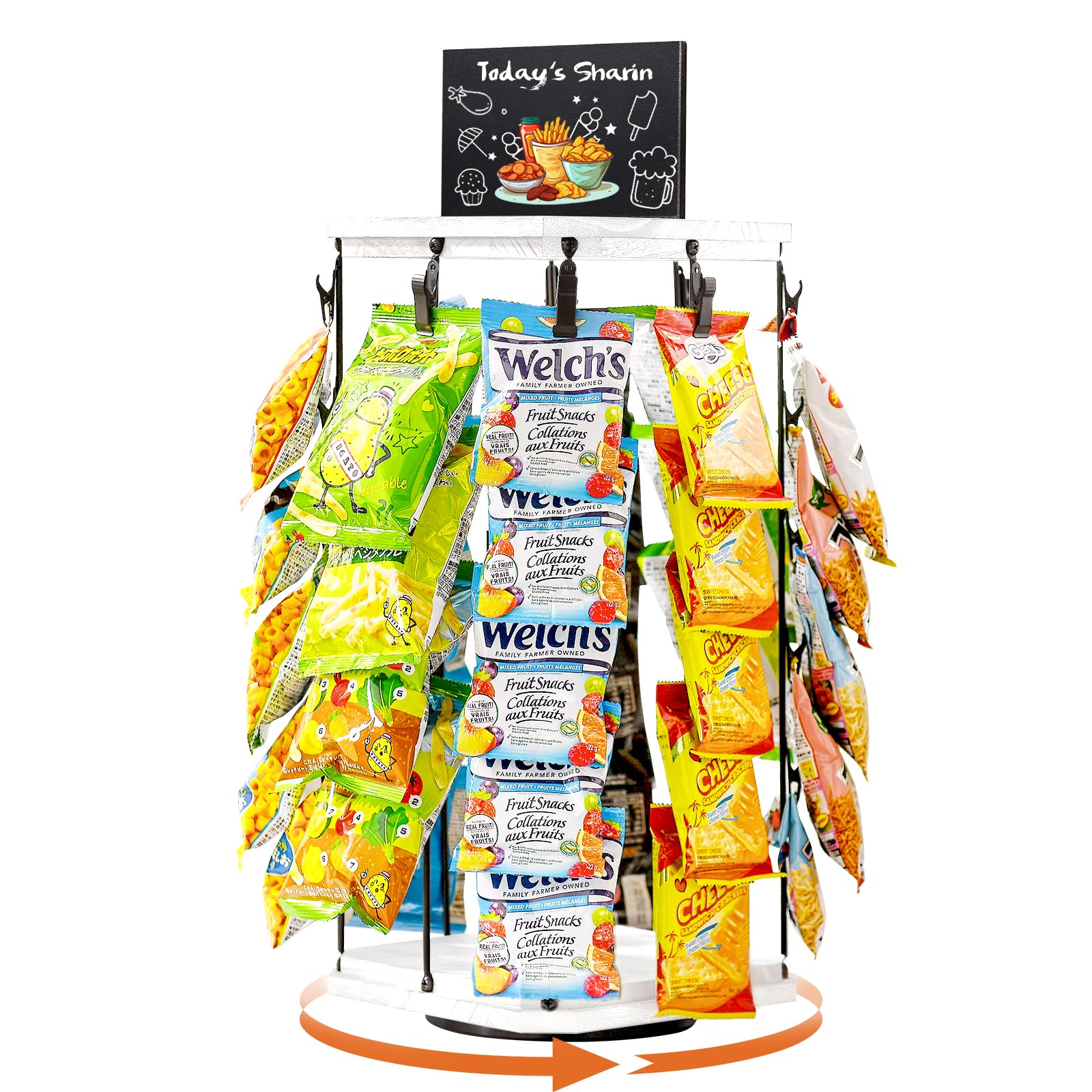 Snapklik.com : Pinzoveco Chip Rack Display Stand, 5 Tiers 40 Clips ...