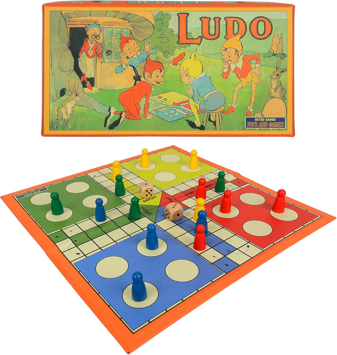 Amazon.com: Foldable Ludo Board Game Set | Portable Travel-Friendly Family Board Game | Includes ...