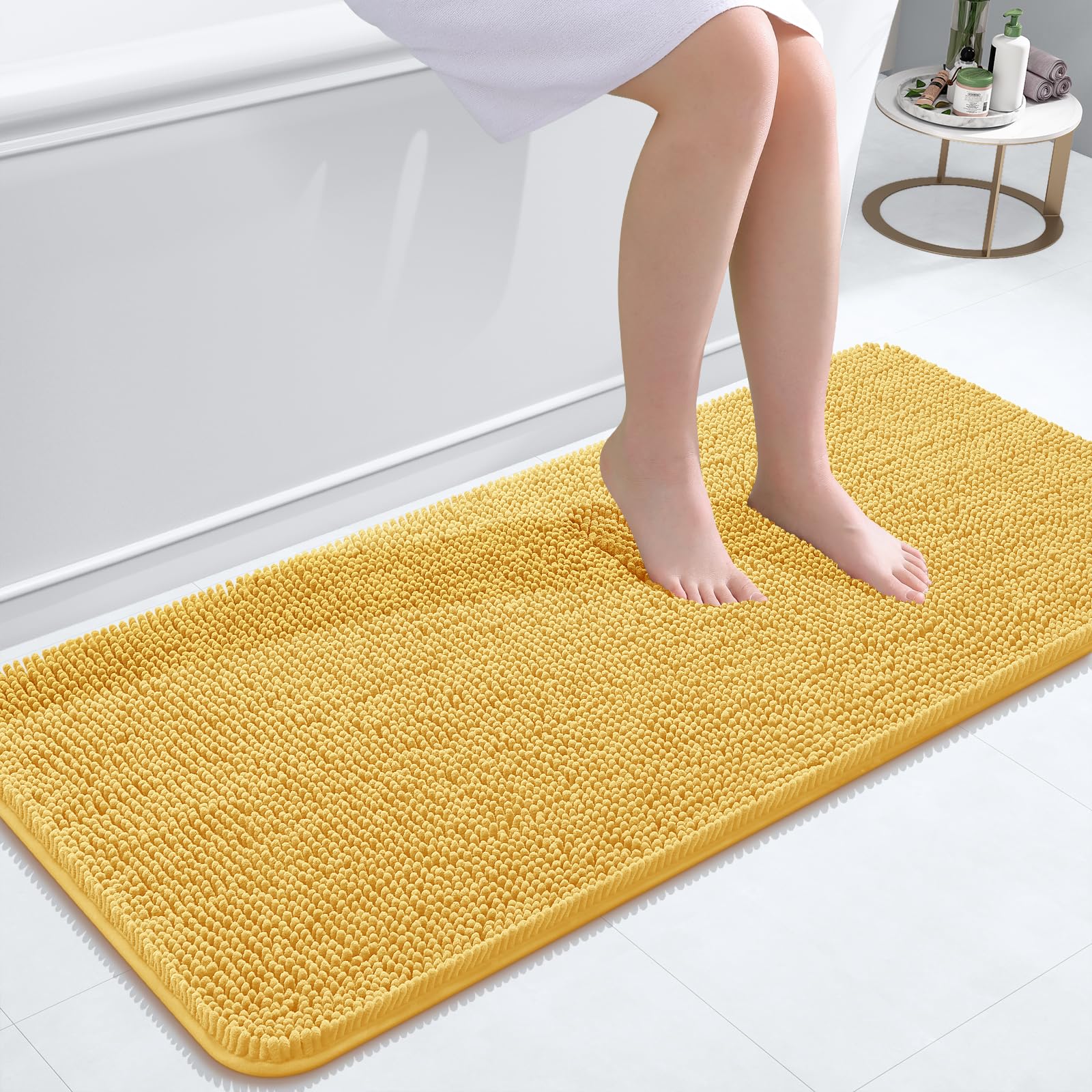 Amazon.com: OLANLY Bathroom Rugs 47x20, Extra Soft Absorbent Chenille ...