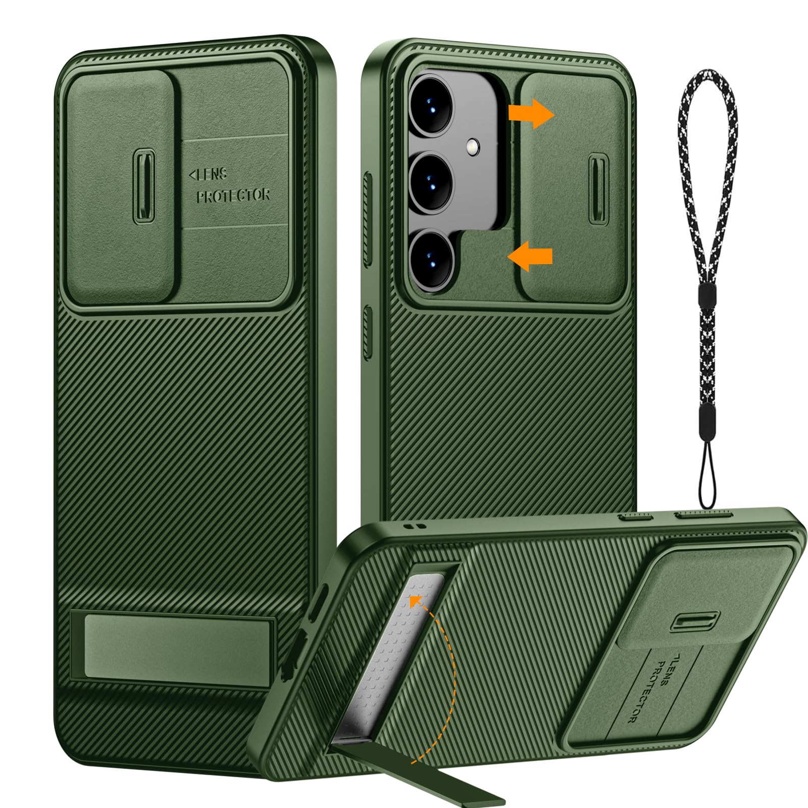 Amazon.com: BSNRM for Samsung Galaxy S24 Case with Camera Cover ...