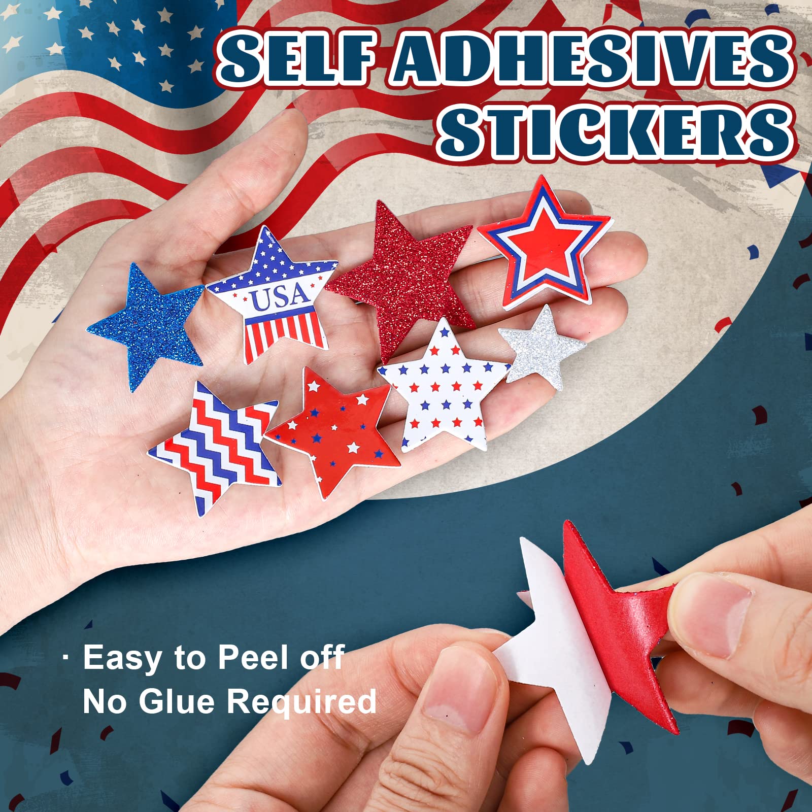 Patriotic Star Stickers