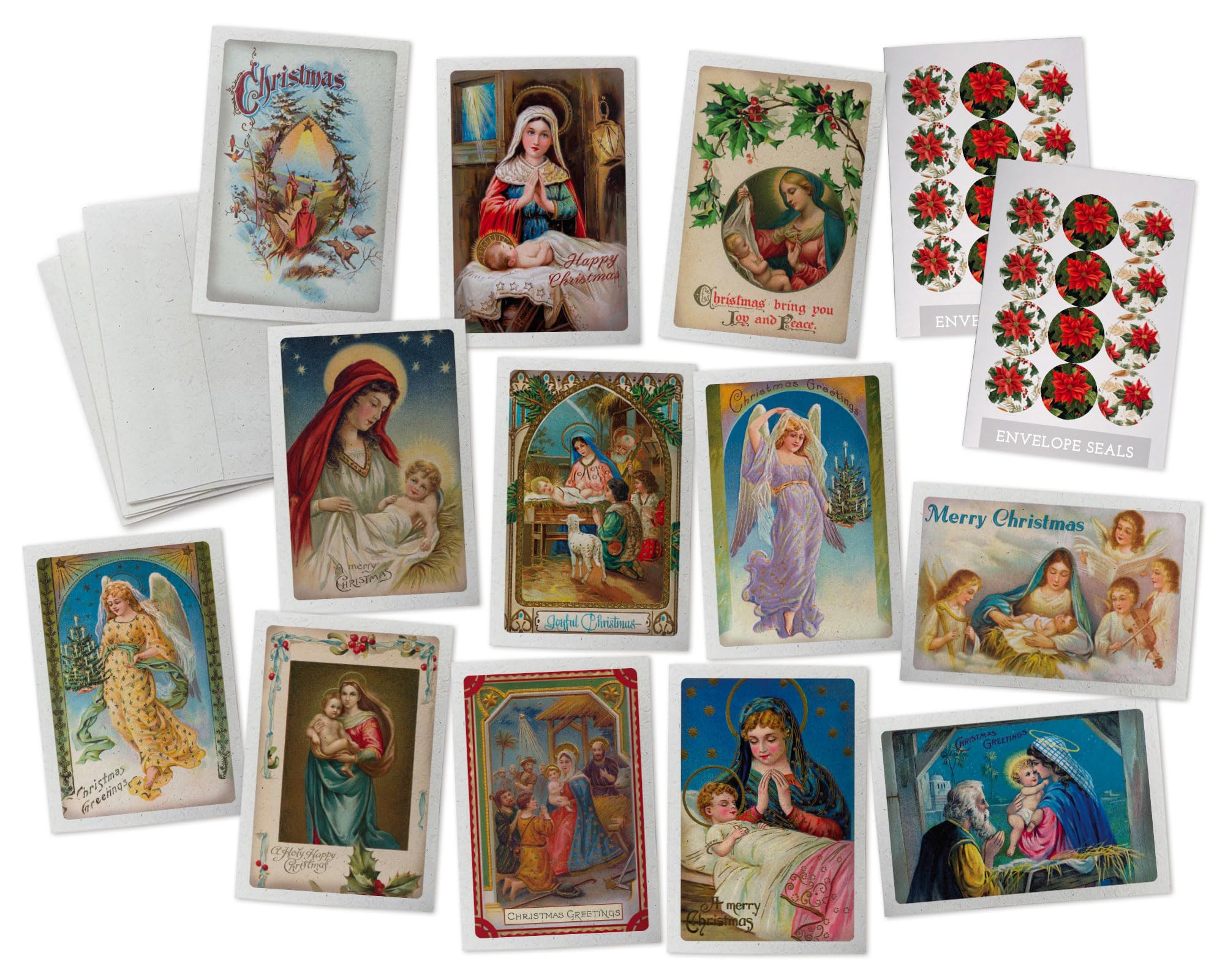 Amazon.com : Jesus & Angels Vintage Christmas Cards on Luxury Antique ...