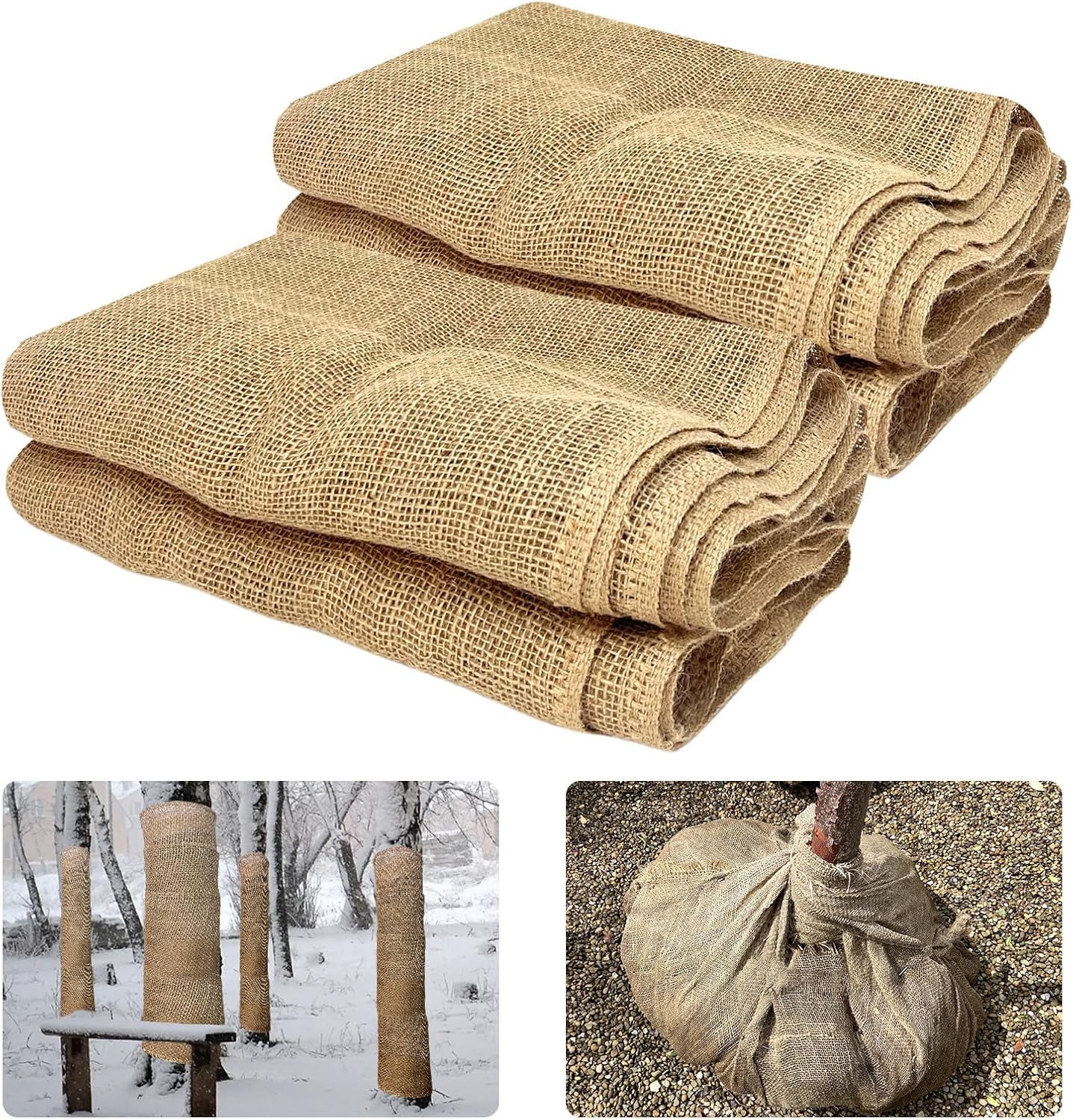 Amazon.com : YEXEXINM 2 Pack Burlap Plant Covers Freeze Protection ...