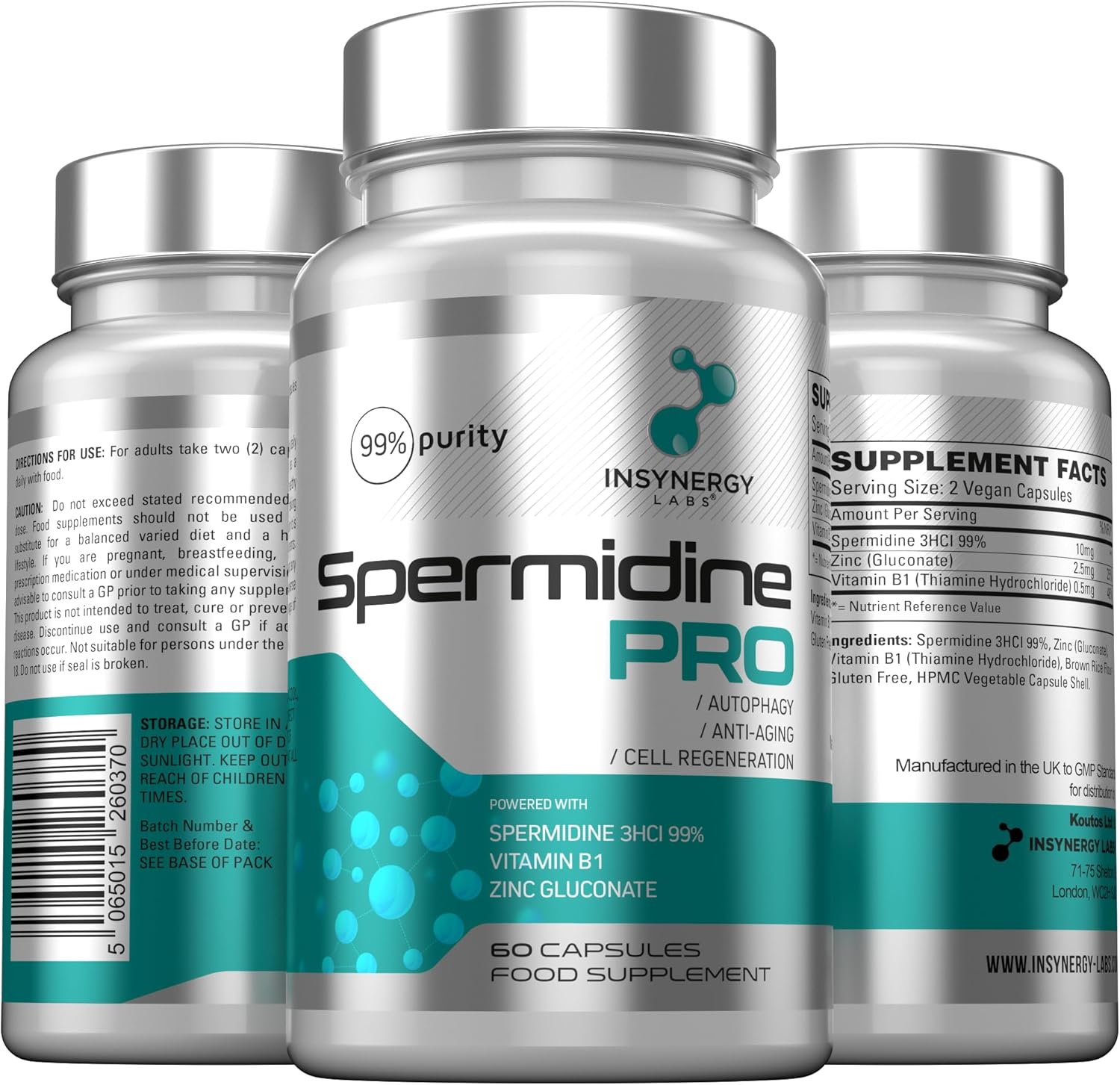 Spermidine PRO (99% Purity Elite Grade) Pure Spermdine 100X Potency vs ...
